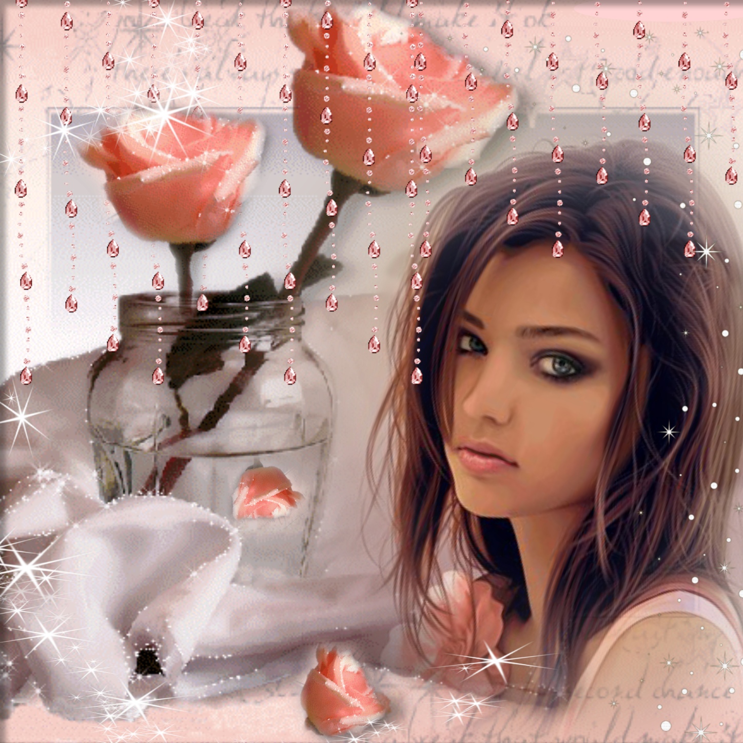 Linnea-Olivia's Face Cut-Out Frames - 2013 - 2015 - Gesicht und Rosen ...