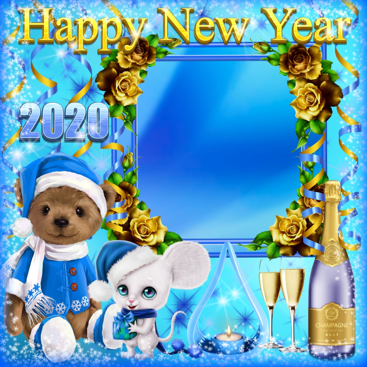 Sinnlich's New Year's Eve Frames - 2021 - Blue Teddy Sinnlich New Years ...