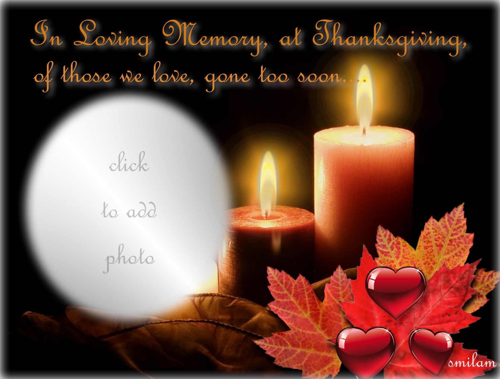 smilam's Thanksgiving Frames - In Loving Memory at Thanksgiving, of ...