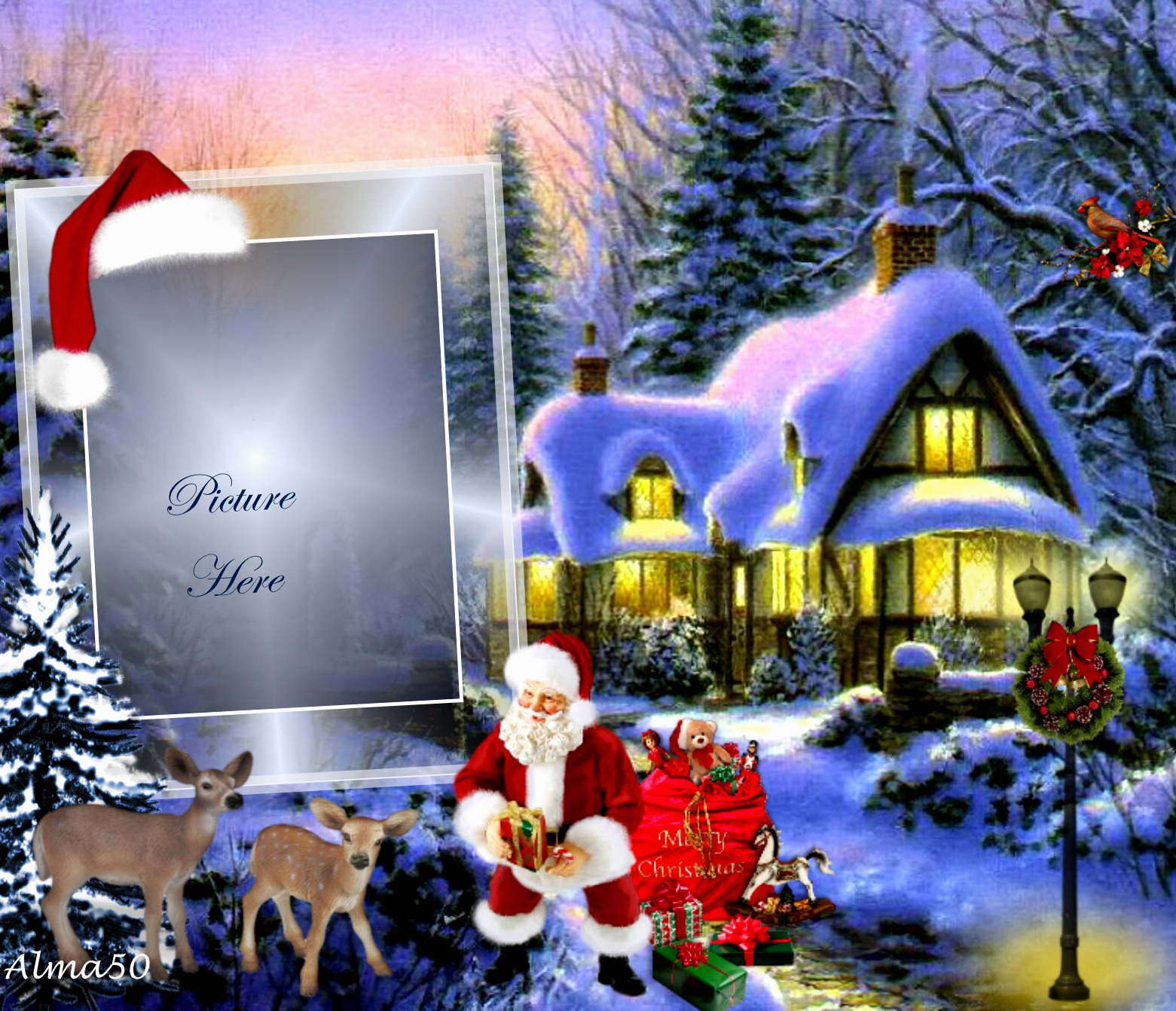 alma50's Christma Frames - 2012 December - Santa is Here Alma50 ...