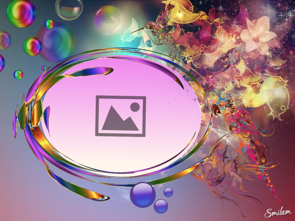 smilam's Kimi Frames - Kimi Frames - Fun Abstract Frame, Fish, bubbles ...