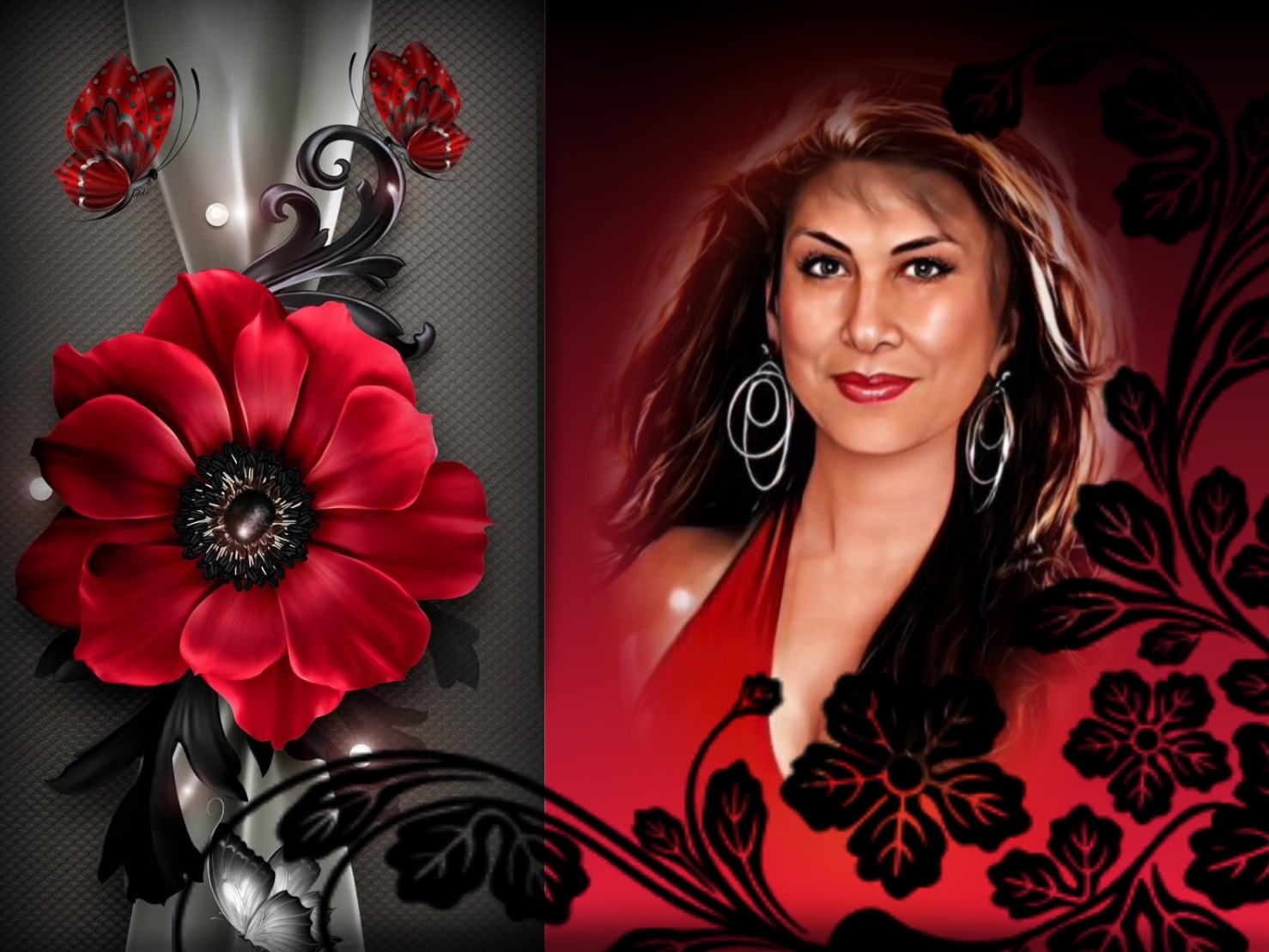 Wienie Coppen's Butterflies,Flowers,Months - beautiful flowers red ...