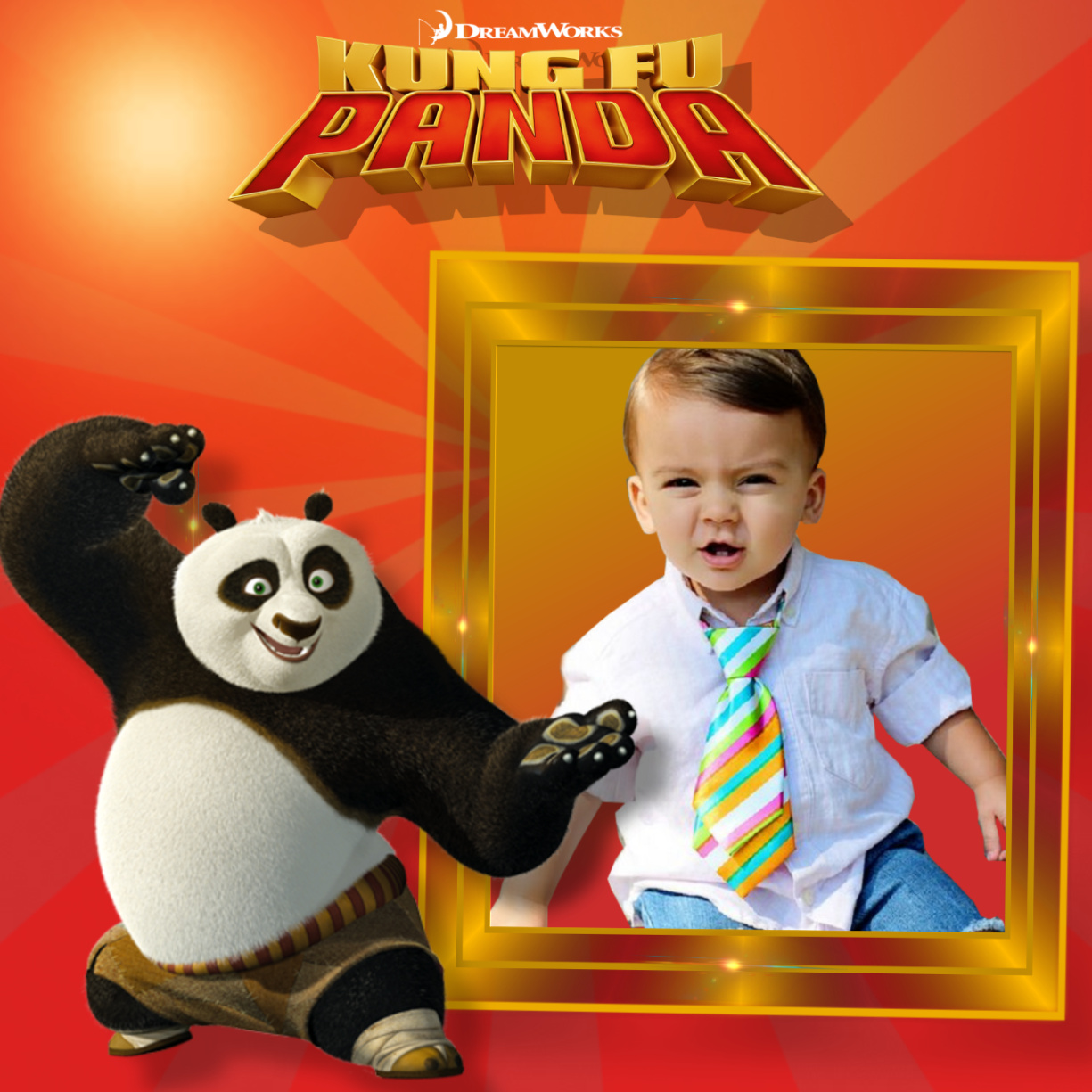 Nette's Cartoon Kids Frame🤡 - Kung Fu panda Kids Playing Fun Kids ...