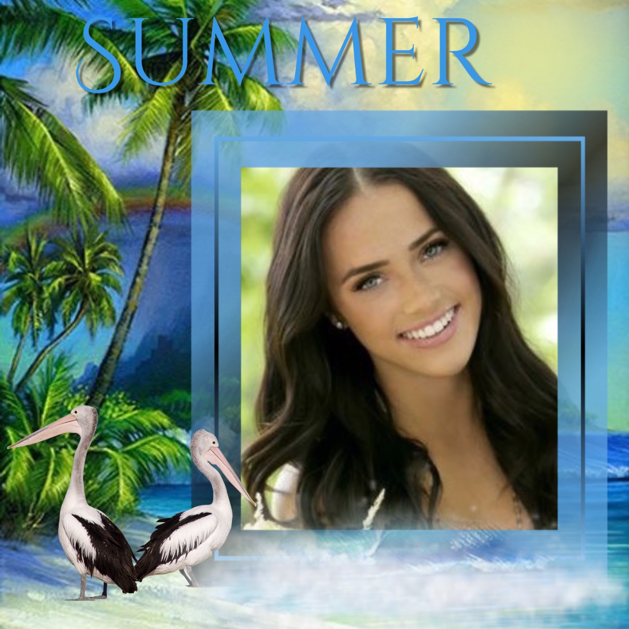 Nette's Summer Frames - Summer Time Summer Frame Beach Water ...