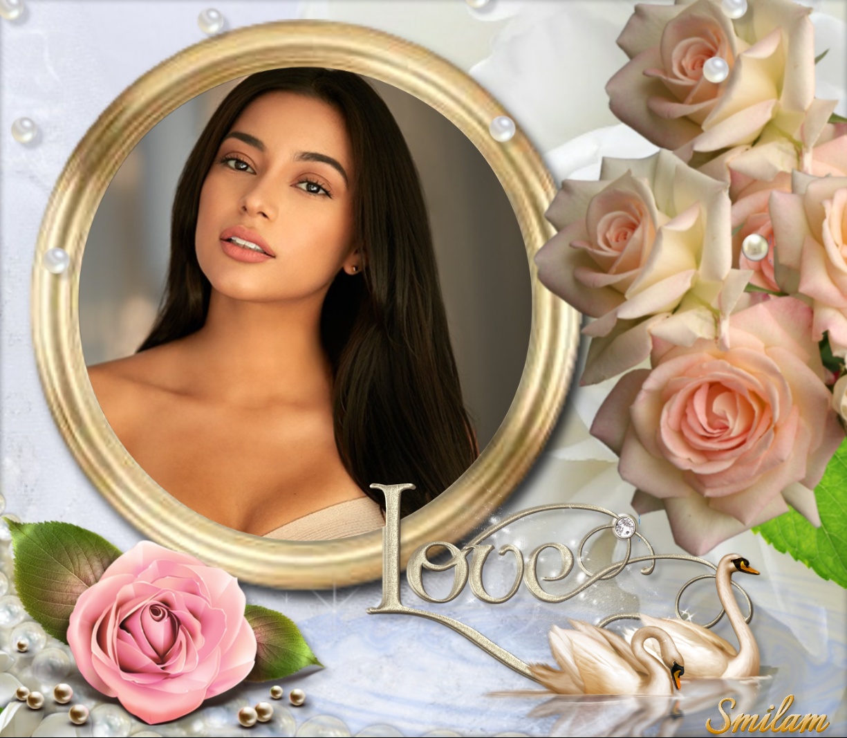 smilam's I Love You Frames - I LOVE YOU - Beautiful Love Frame, Roses ...