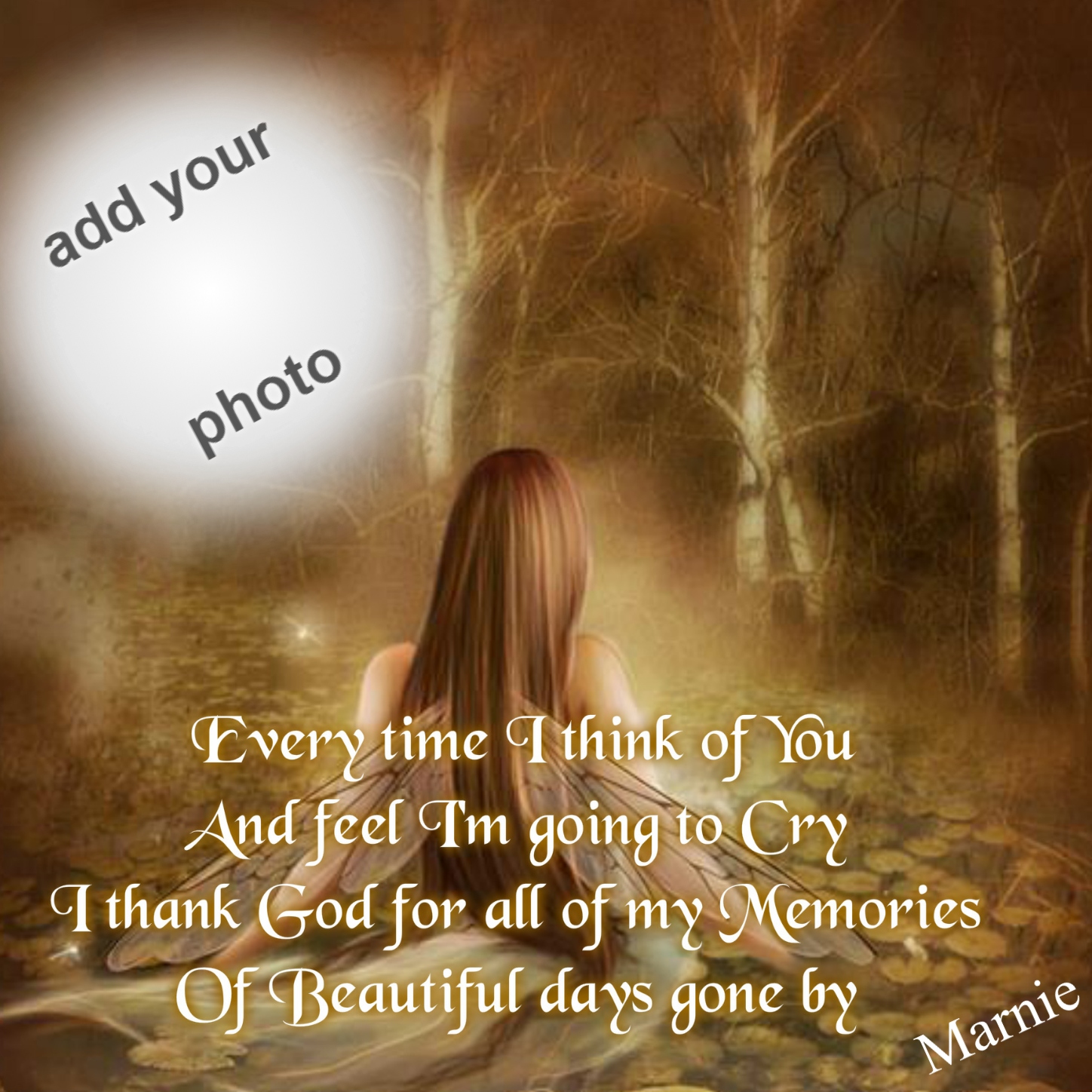 Marnie Lynn's In Memory Of... Frames - 2016 August - Cry love Marnie ...