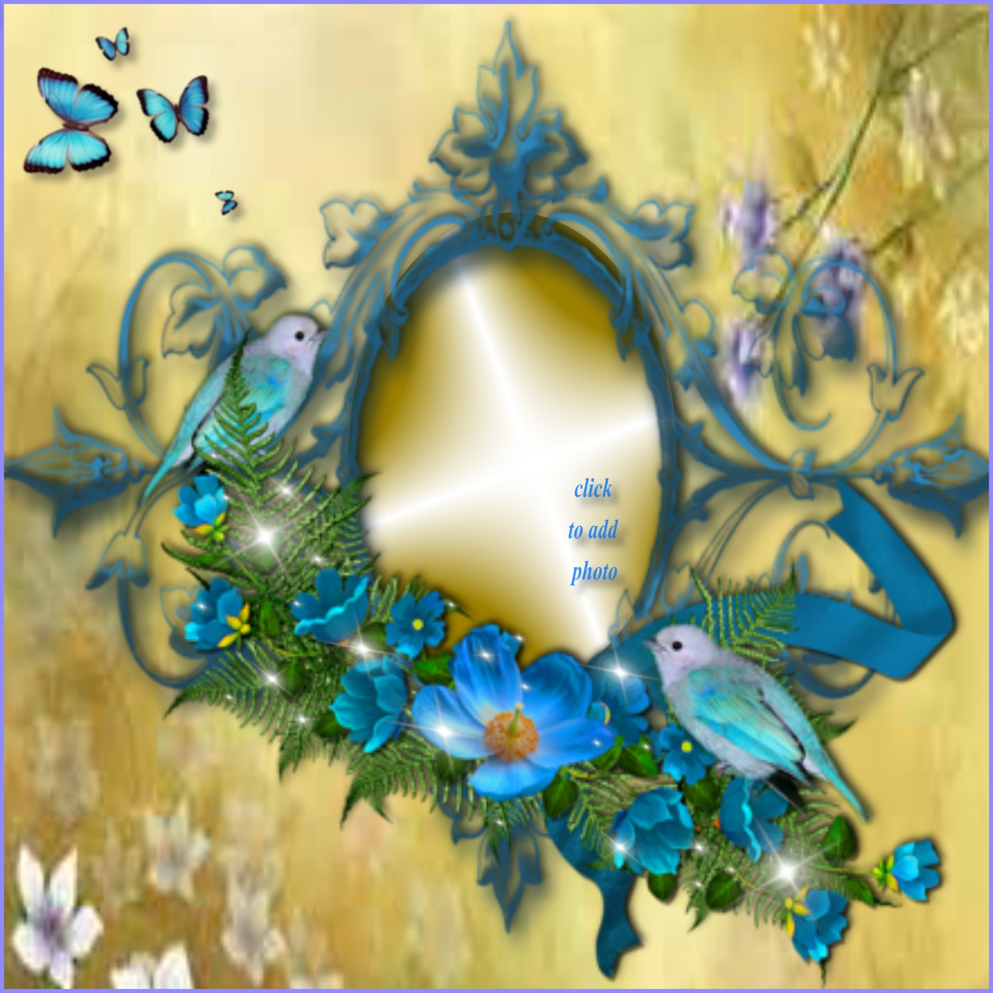 marialedesma1958's Picture Frames - 2013 December - Blue And Gold Frame ...