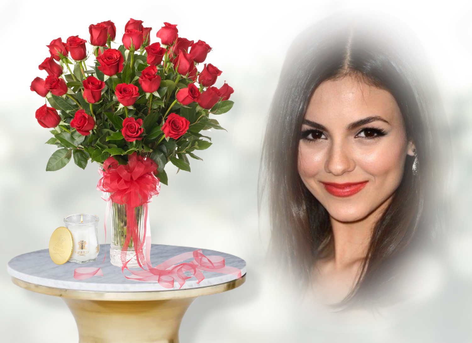 Jezebel64's Home is ... 🏡 - Bouquet Candle Light Jezebel64 Red Rose ...