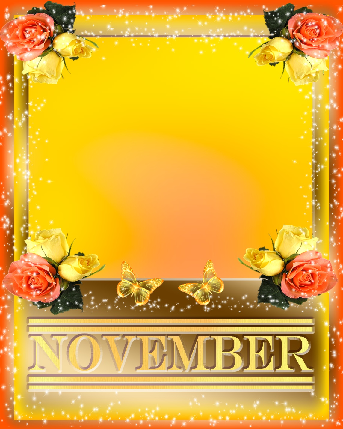 Sinnlich's ME! Frames - 2022 - November Frame Sinnlich Calendars Yellow ...