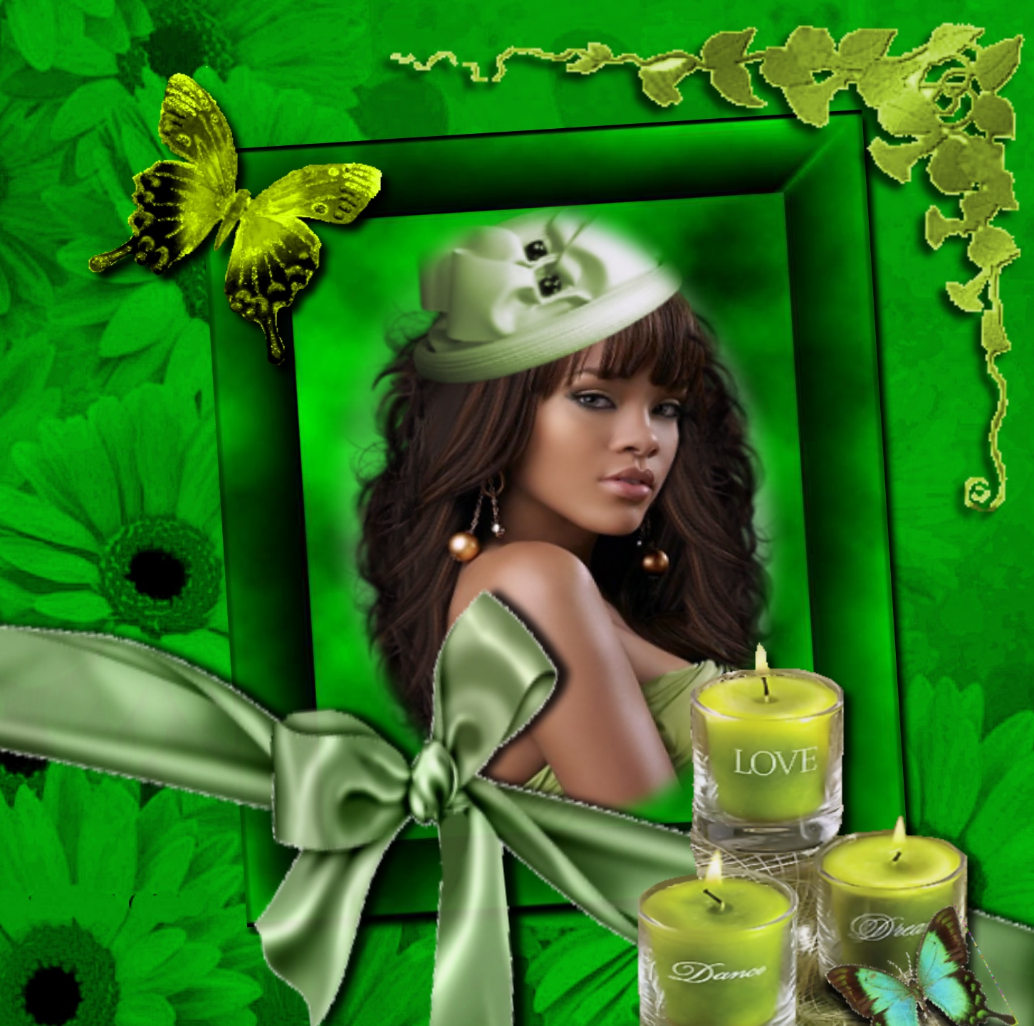 marialedesma1958's Girly Girl Frames - 2012 May - Green Frame With ...