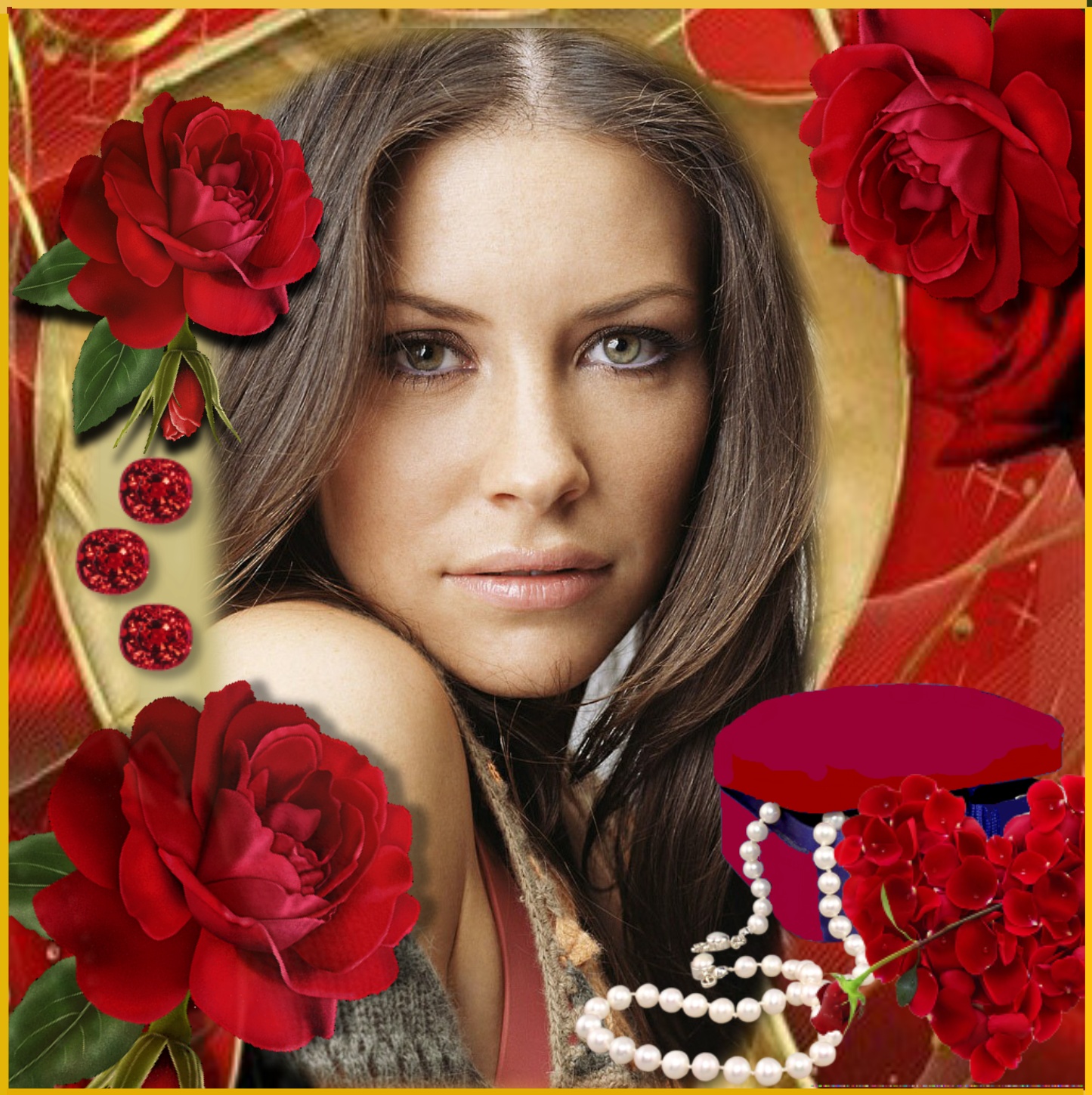 marialedesma1958's Picture Frames - 2012 November - Red Roses Gold ...