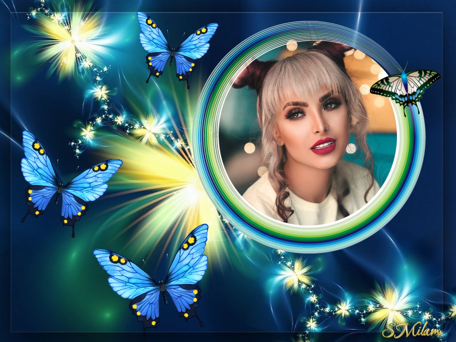 smilam's Fun Frames - Fun Frames 2020 - Abstract Frame with Butterflies ...