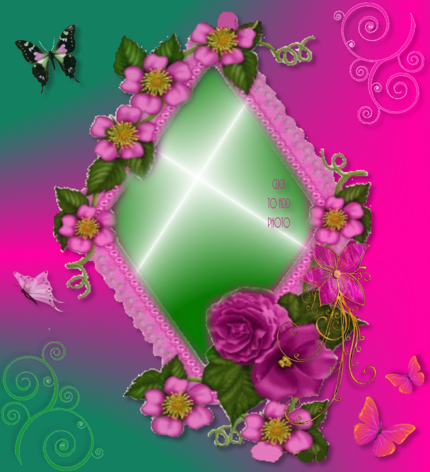 marialedesma1958's Picture Frames - 2011 September - Pink & Green Frame ...