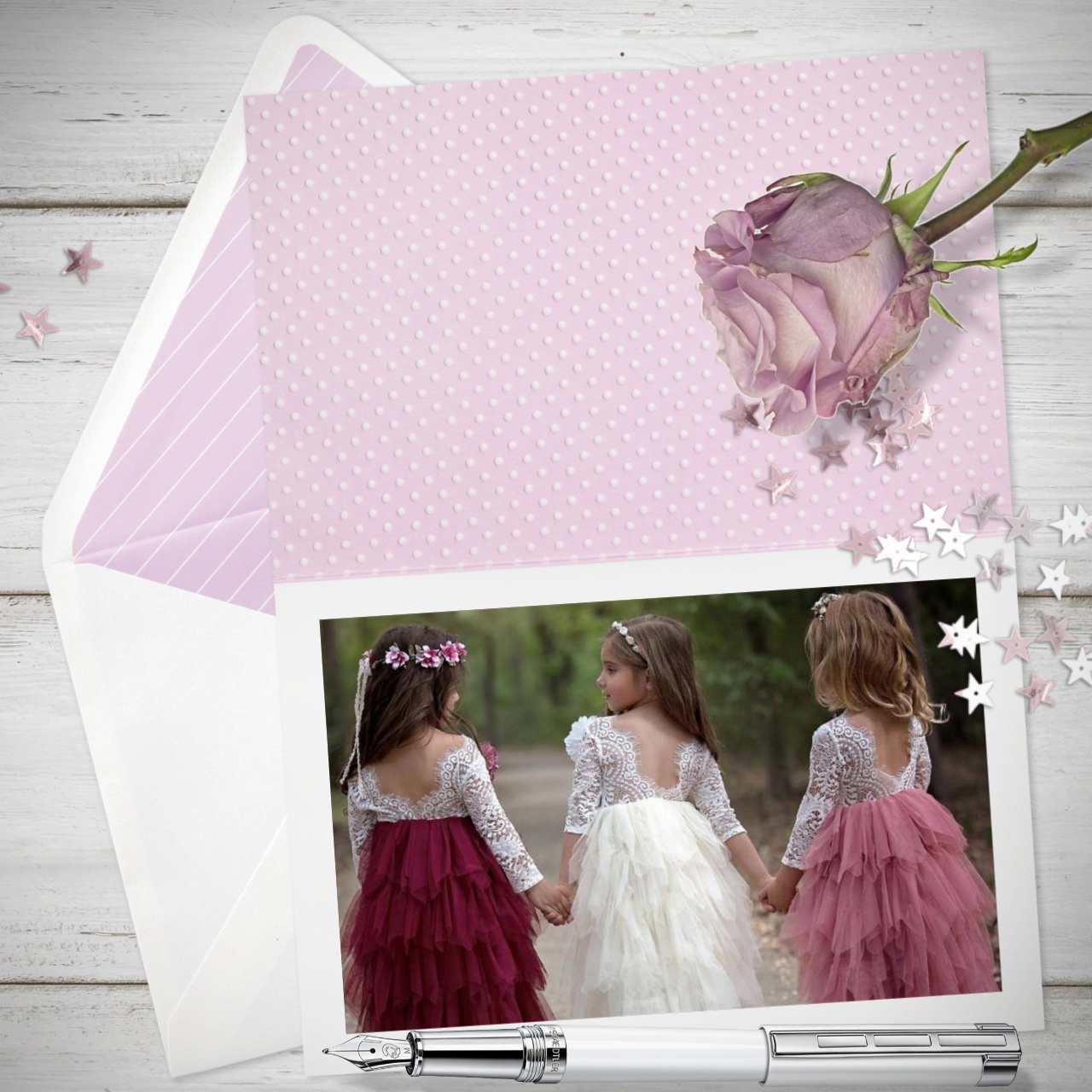 Jezebel64's Stationery - Letter Frames Rose Stars - Letter Frames Rose ...