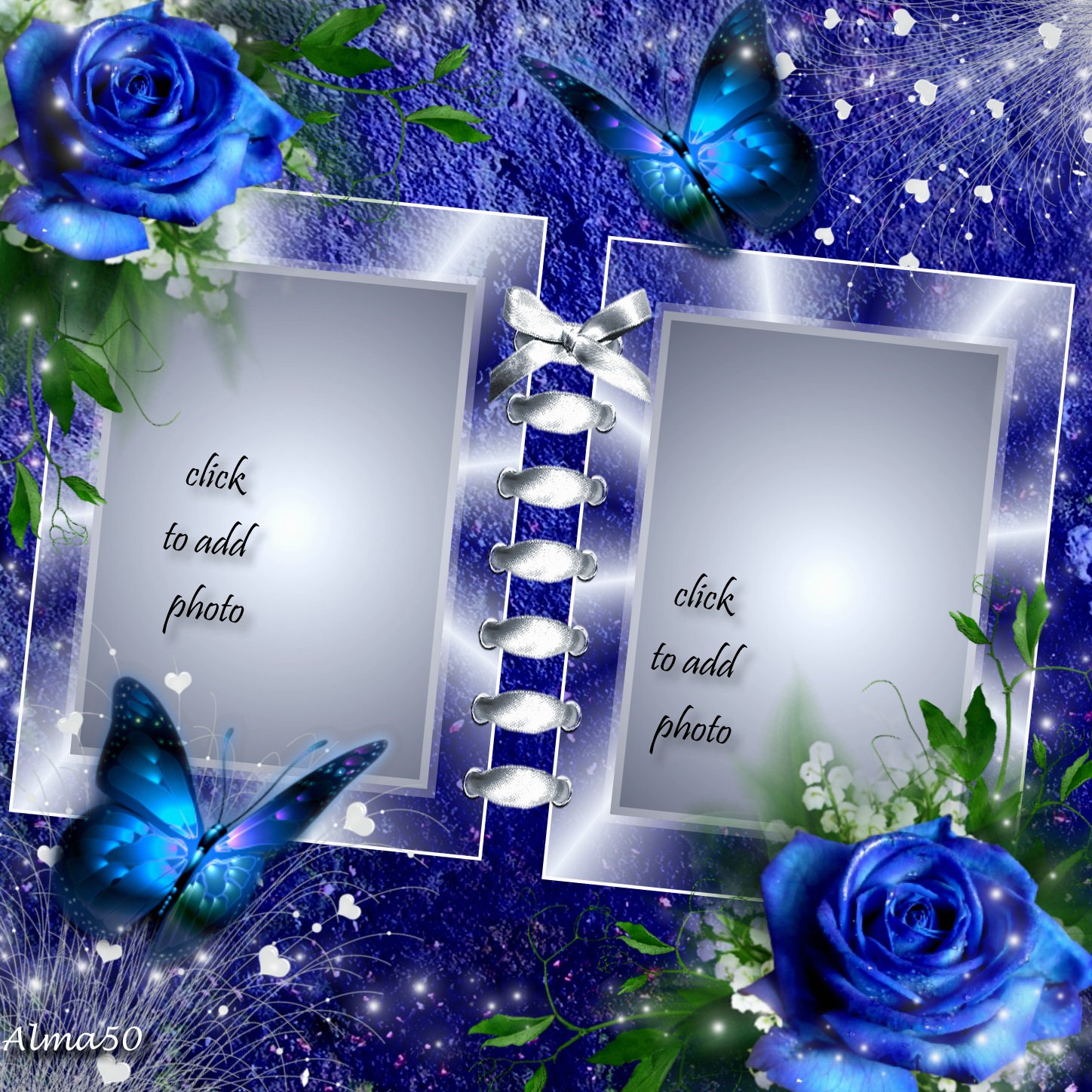 alma50's Girly Girl Frames - 2012 October - Double Blue Frame Alma50 ...