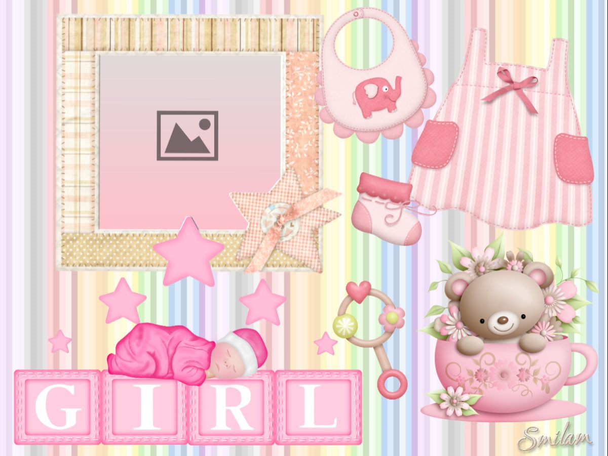 smilam's Baby Frames - Baby Girl in Pink Grandchildren Family Babies ...