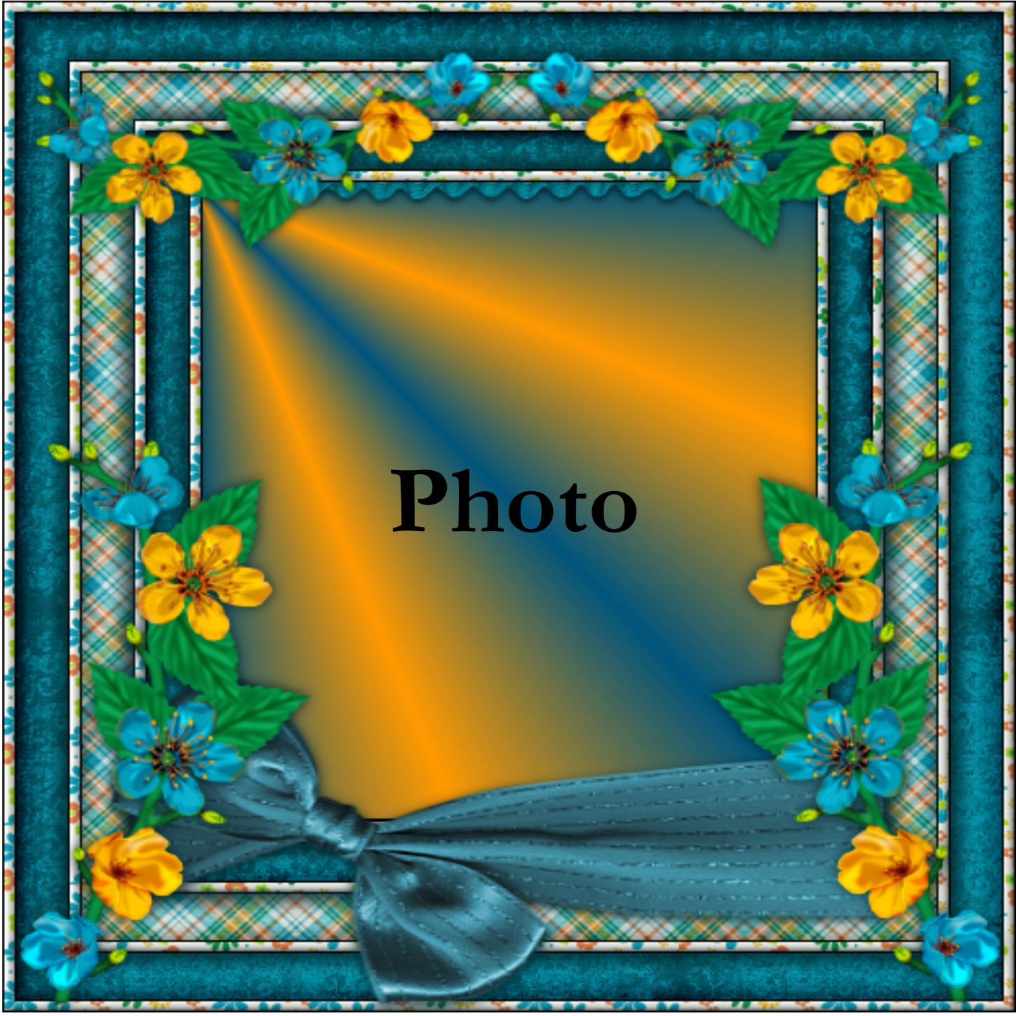 TAMMYBRANTLEY's Picture Frames - 2012 April - Teal Frame Teal, Flowers ...