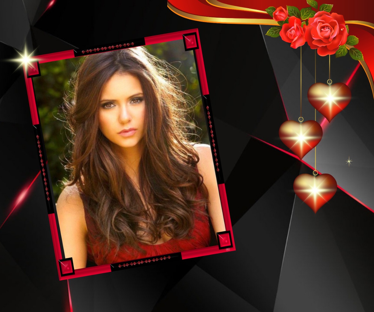 KathiP's ROMANTIC, LOVE & COUPLES FRAMES - red on black Kathi P - red on black Kathi P