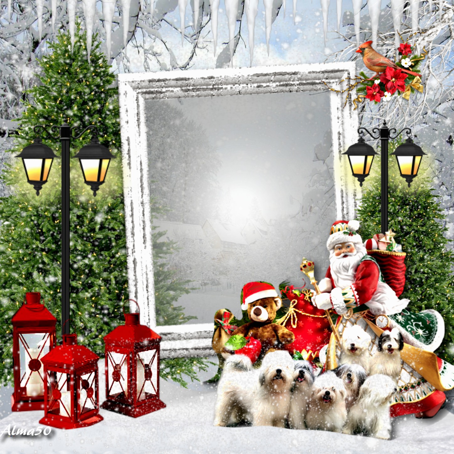 alma50's Christma Frames - 2014 December - winter christmas Alma50 ...