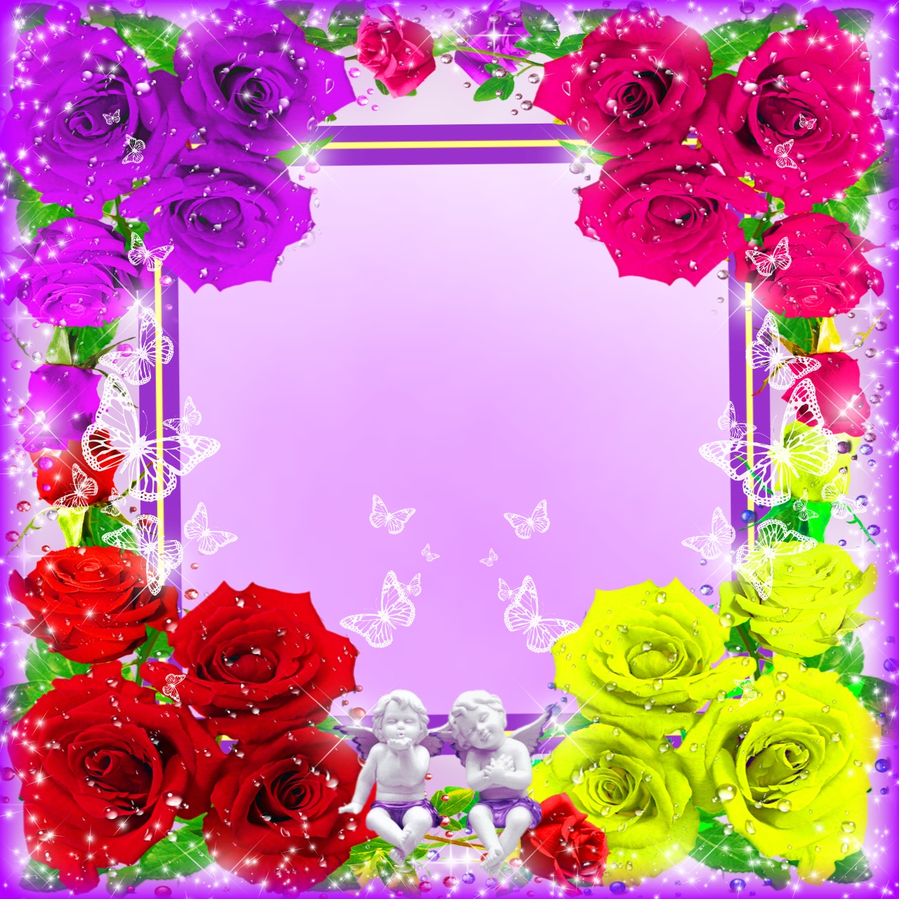 Sinnlich's Picture Frames - 2024 - Angel Sinnlich Roses Colorful Purple ...