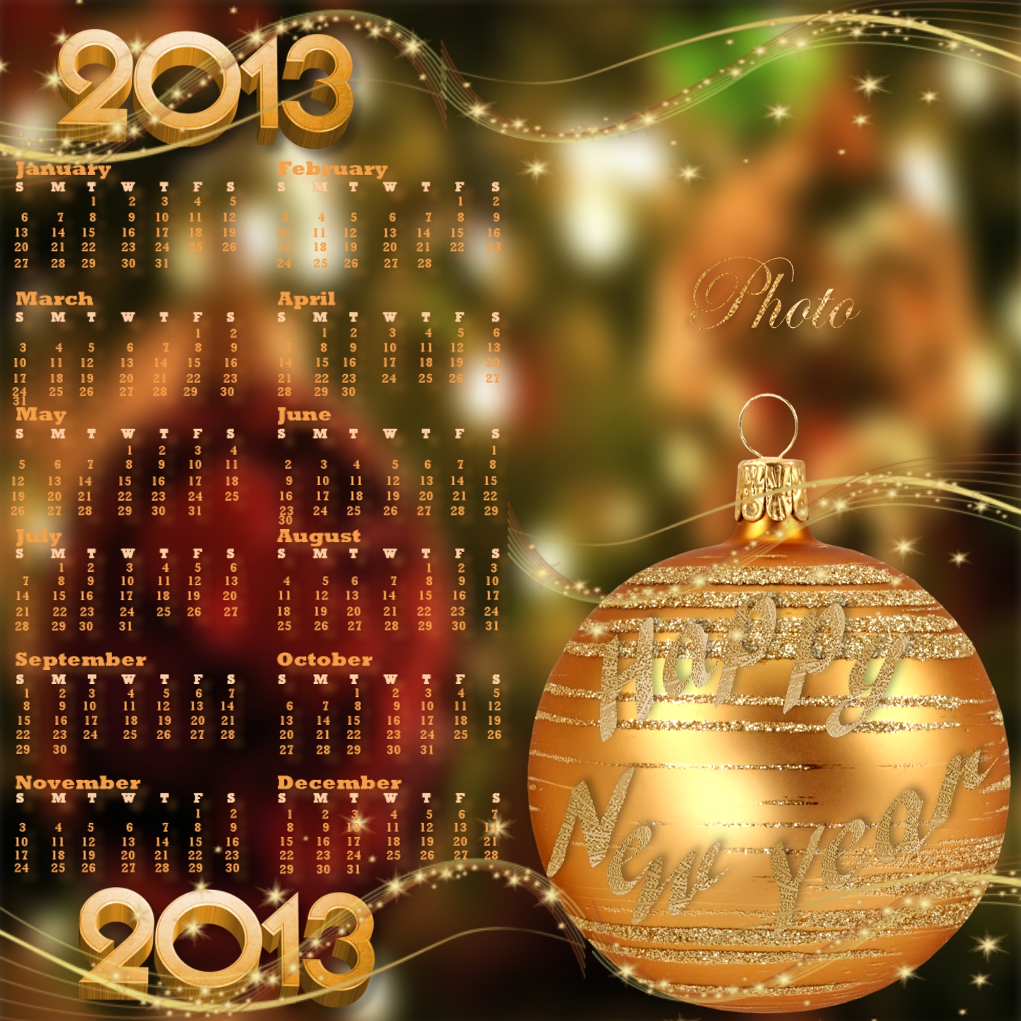 ThatsMimi's Calendar Frames - 2012 November - ~*~ New Year Calendar ...