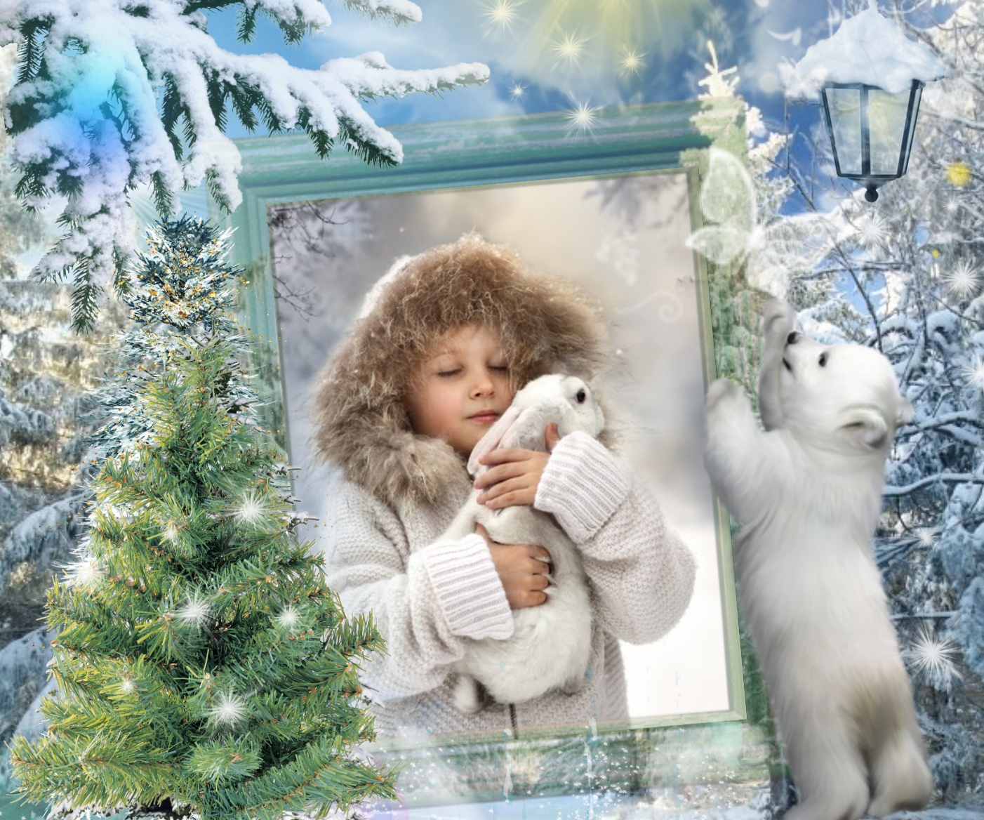 Emily50's Winter Frames - winter family abstract Art - winter family ...