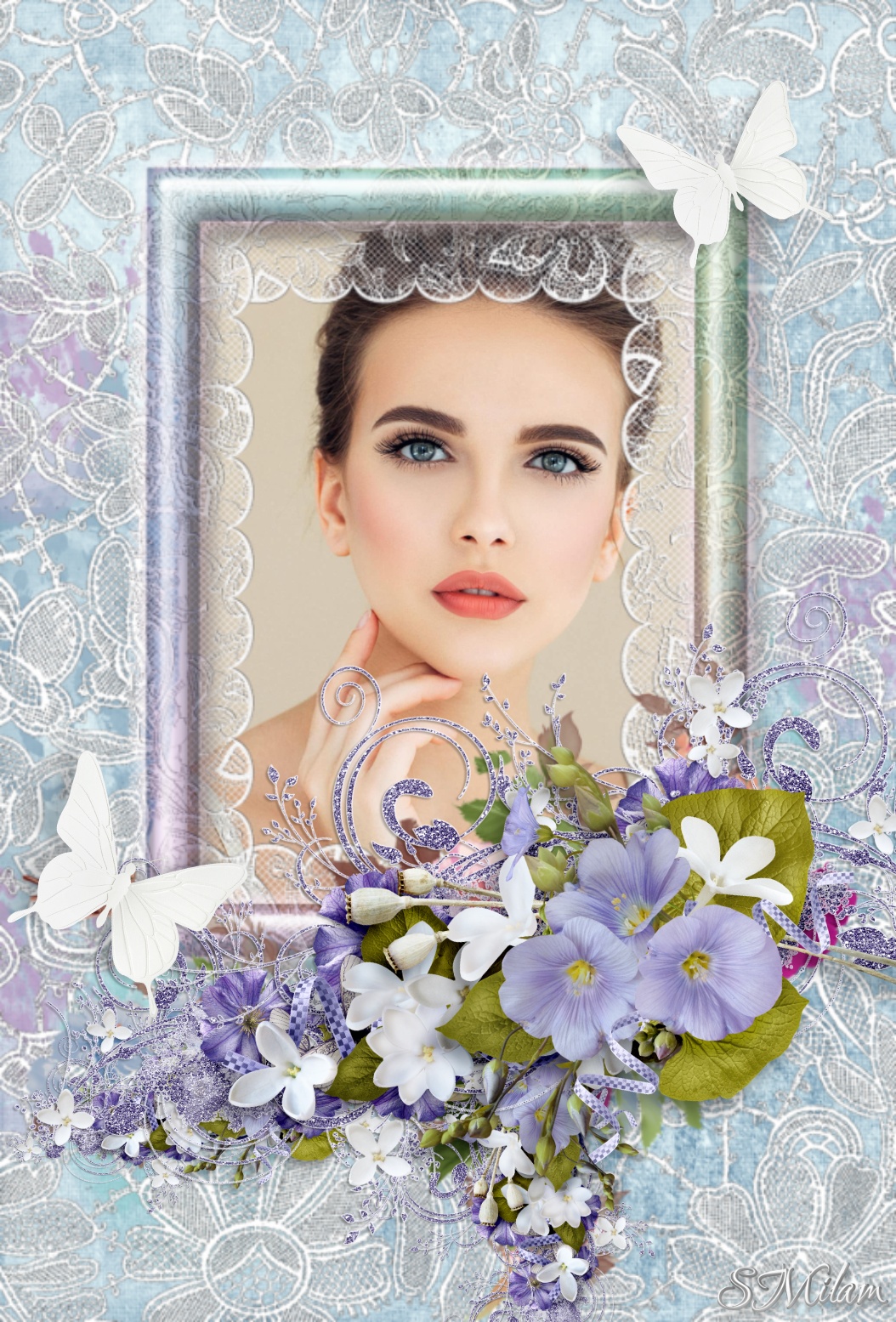 smilam's Kimi Frames - Frames 2023 - Portrait in Blue smilam Abstract ...