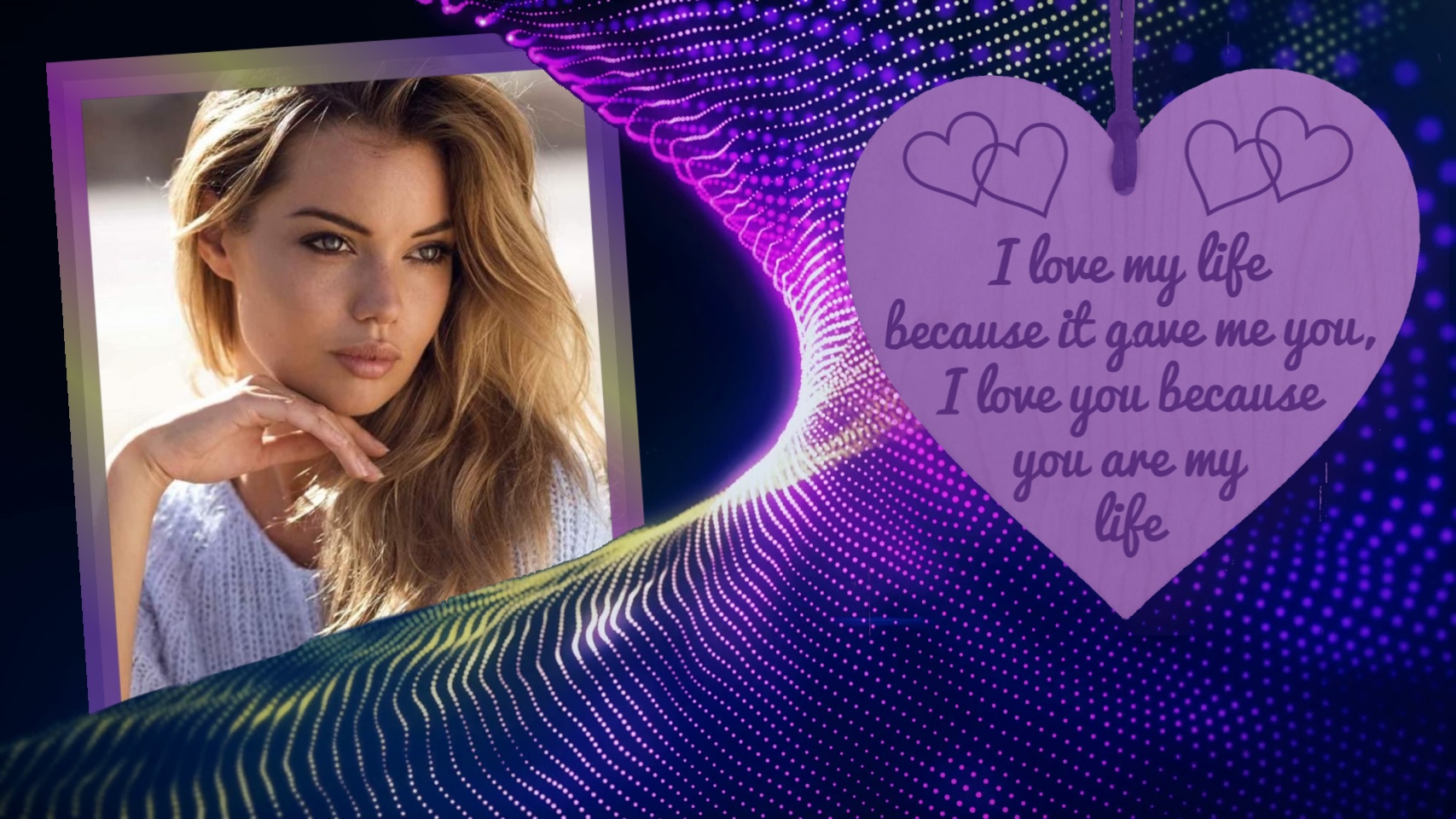 Nette's Fractals and Abstract Art Fantasy Frame - Abstract Art I Love You Picture Frame # Nette ...