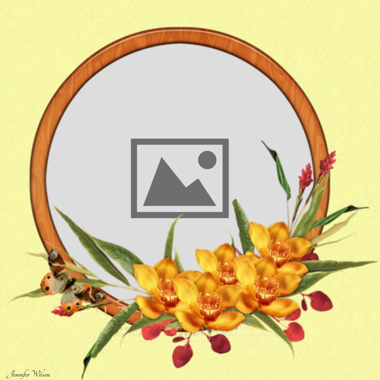Jennifer Wilson's Floral Photo Frames - Yellow Flowers - Yellow Flowers