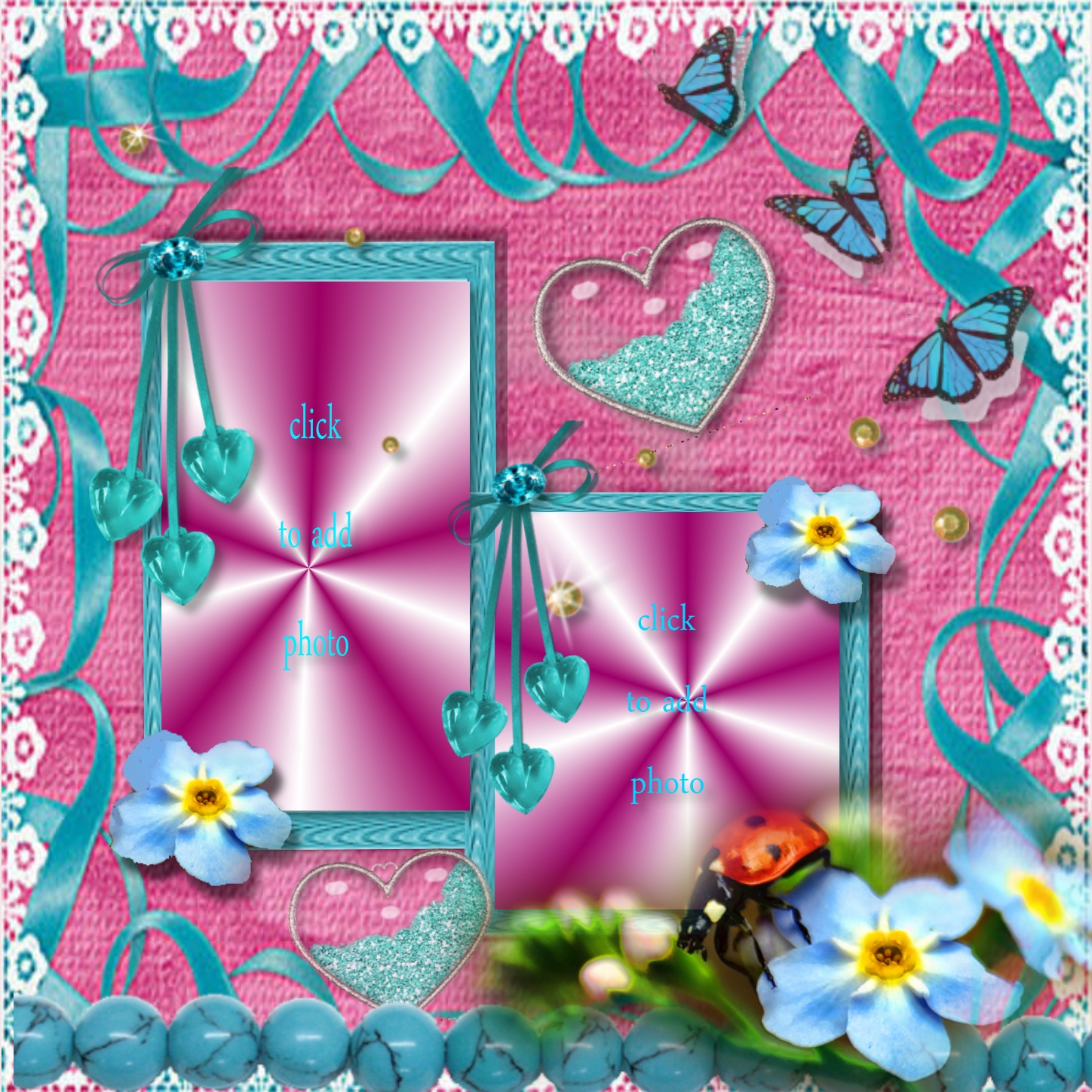 marialedesma1958's Girly Girl Frames - 2013 July - teTURQUOISE And Pink ...