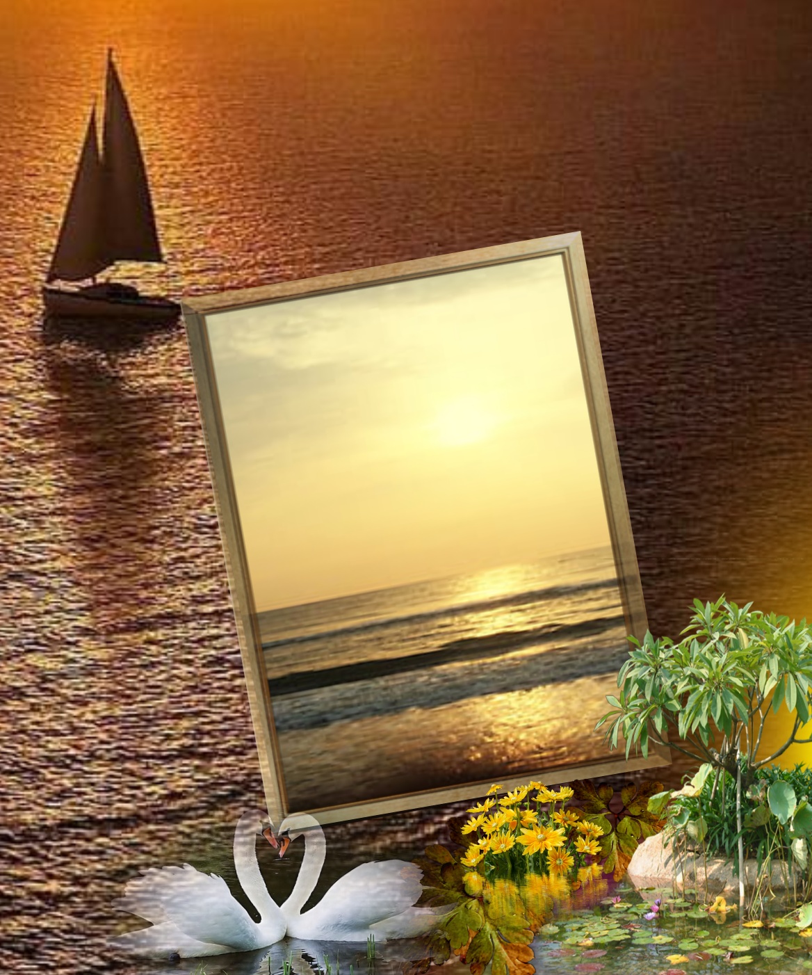 Emily50's Summer Frames - Sunset ocean Summer - Sunset ocean Summer