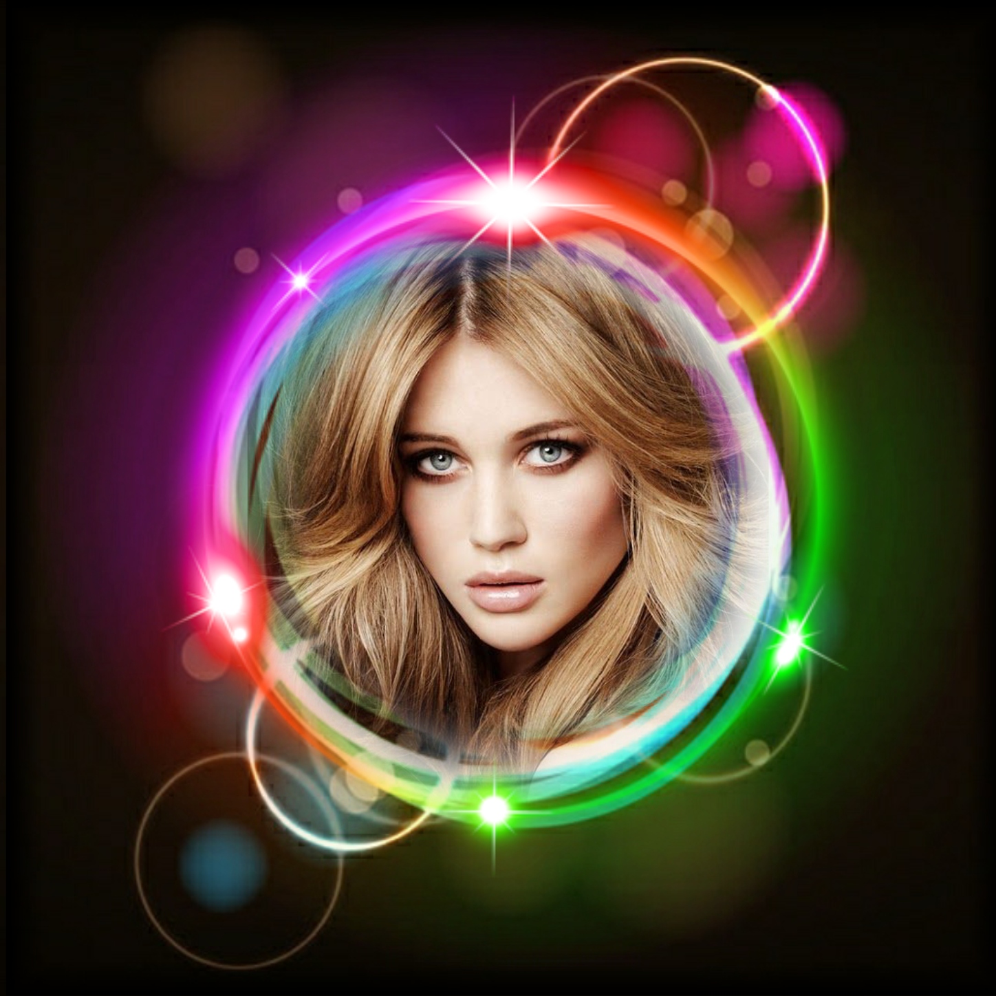 Nette's Fractals and Abstract Art Fantasy Frame - Coloured Orb Abstract ...