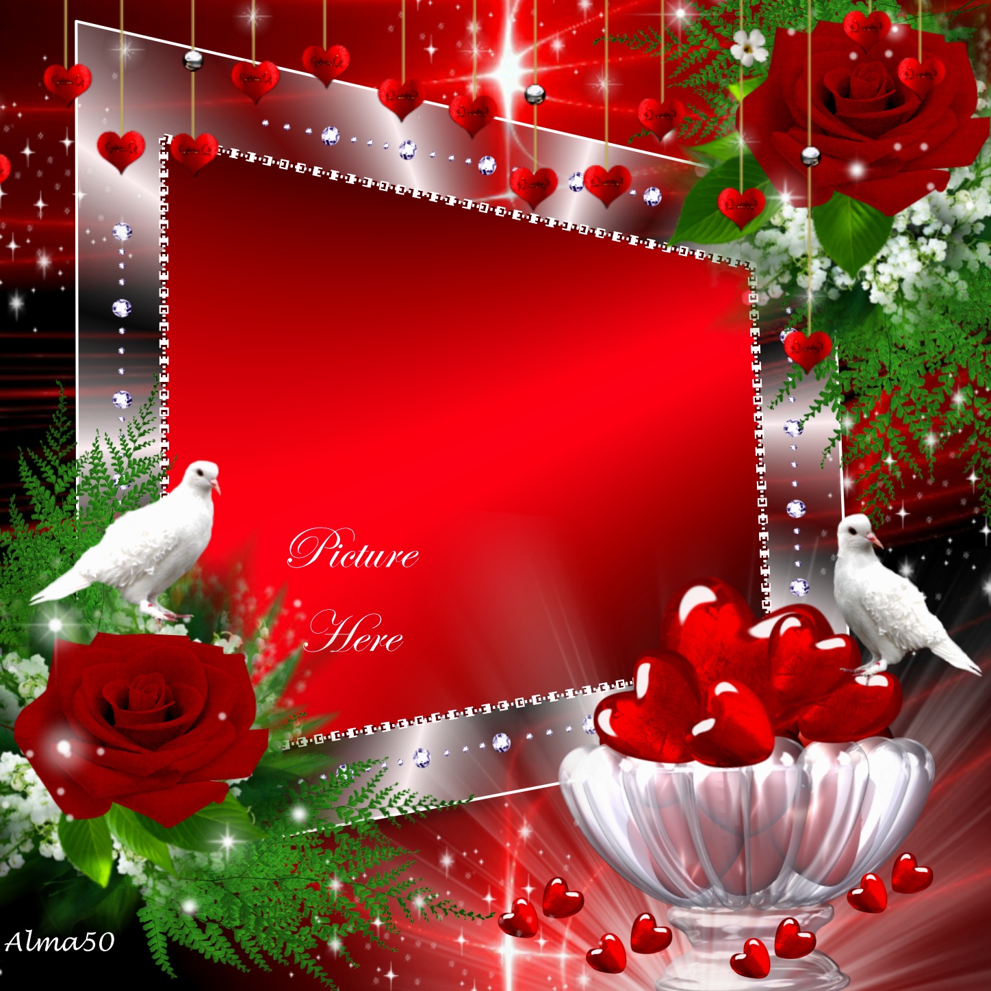 alma50's Picture Frames - 2013 June - Hearts and Roses Alma50 picture ...