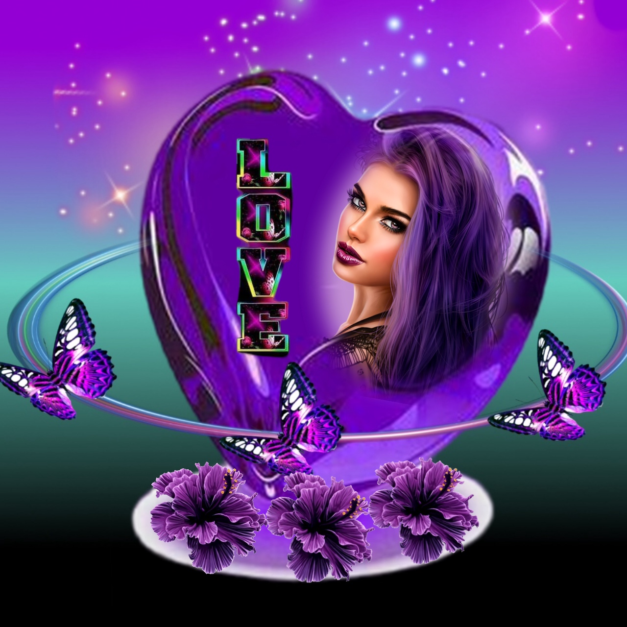 Wienie Coppen's Couple,Lovehearts,Romance - butterflies flowers love ...