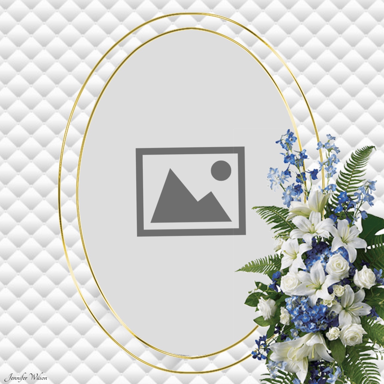 Jennifer Wilson's Roses - White Roses and Blue Flowers Bouquet - White ...