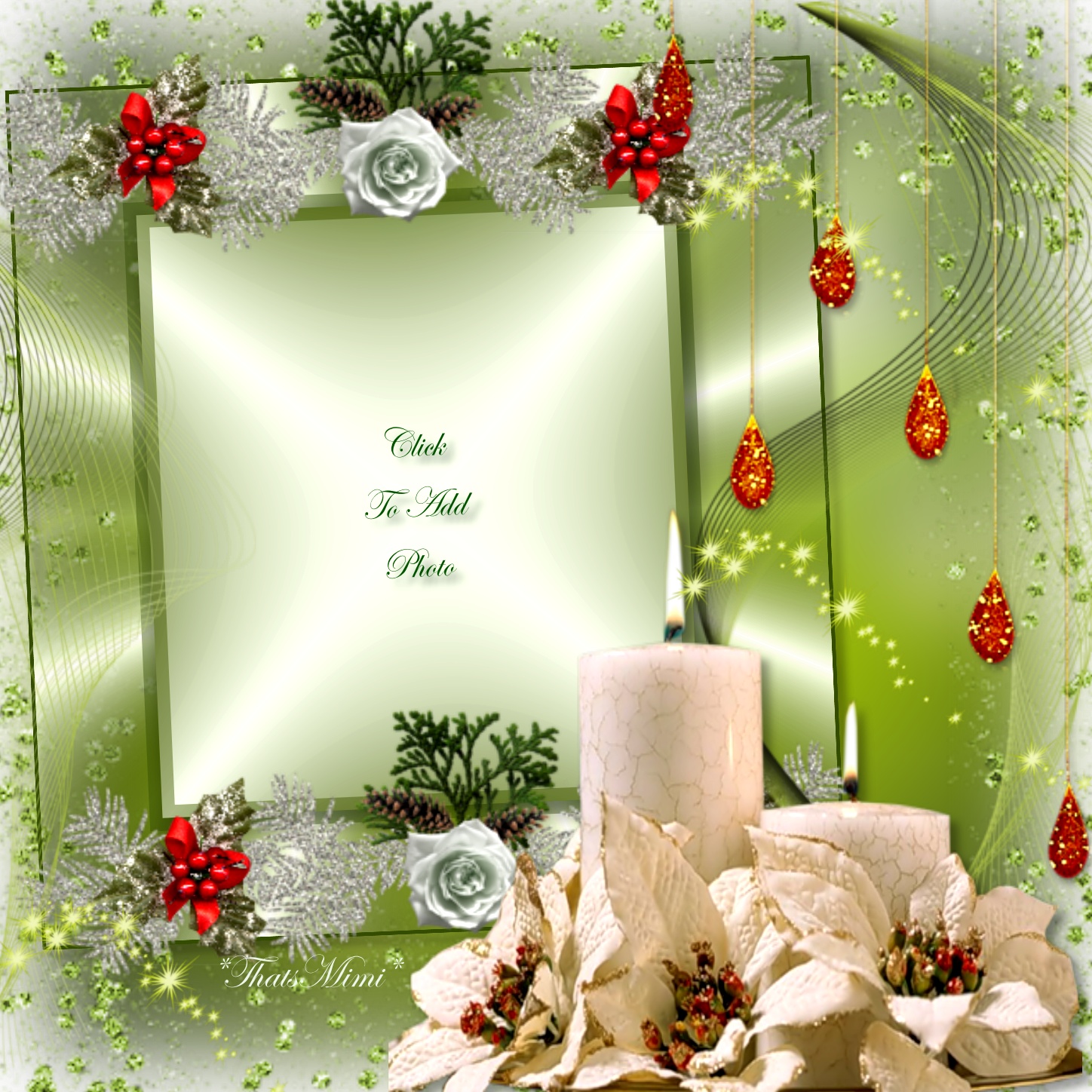 ThatsMimi's Christma Frames - 2012 December - ~*~ Green Christmas ...