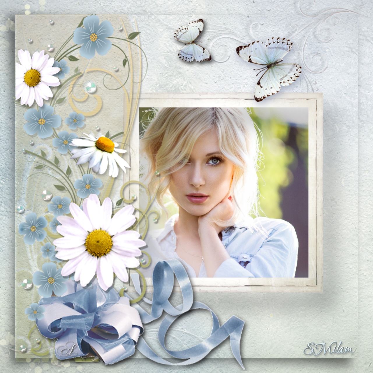 smilam's Picture Frames - Frames 2022 - Beautiful Blue, Summer Frame ...
