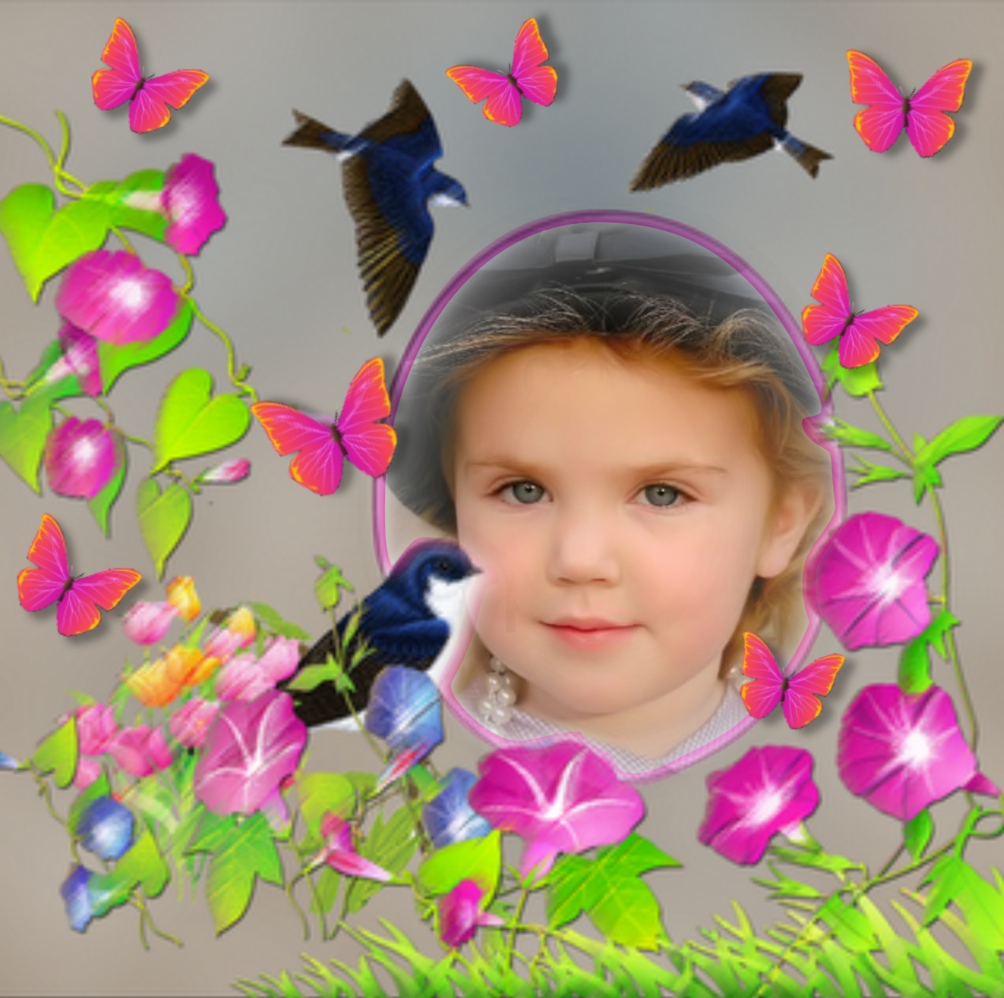 marialedesma1958's Girly Girl Frames - 2012 January - Birds Flowers And ...