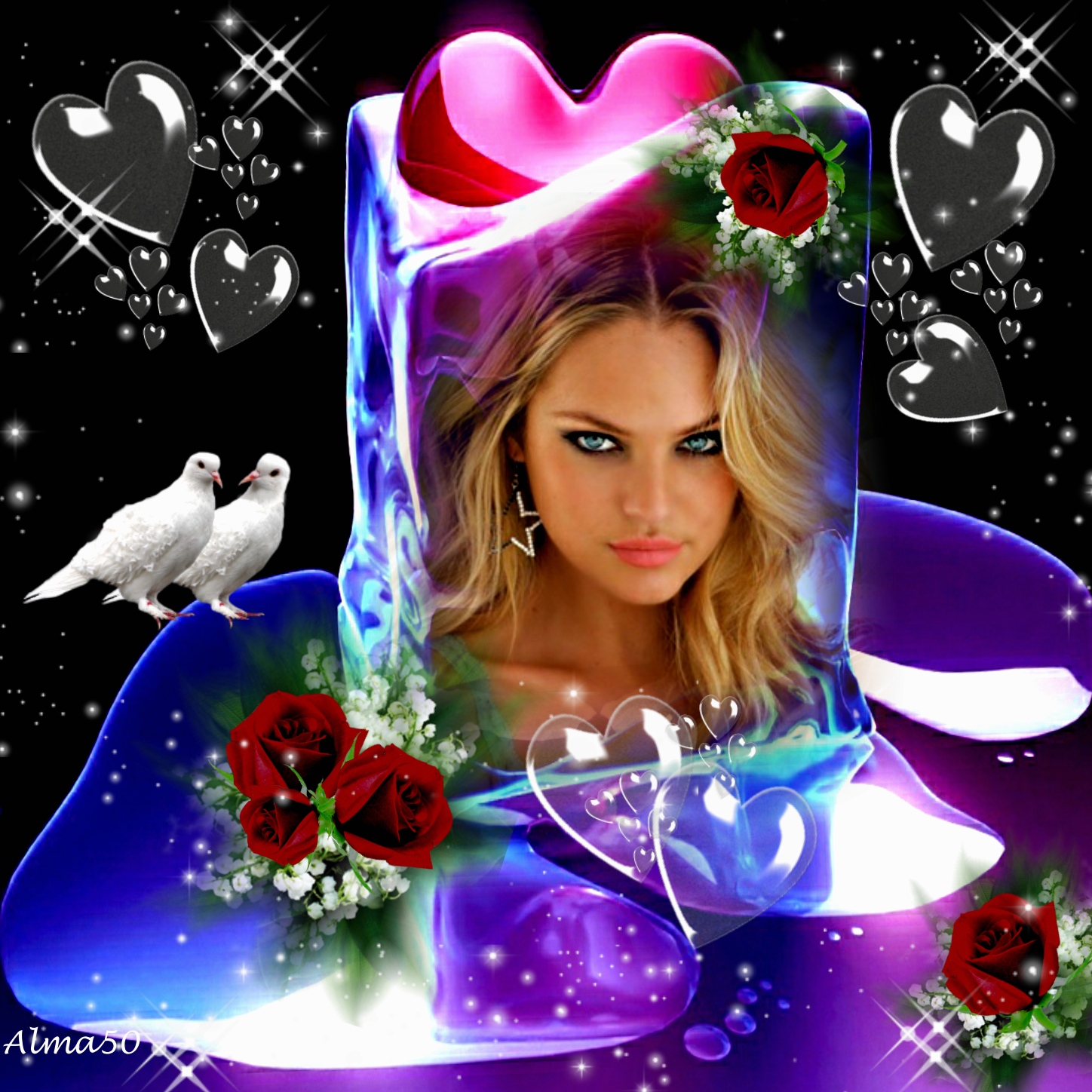 alma50's Kimi Art Frames - 2013 August - Heart on Ice Alma50 kimi Art ...