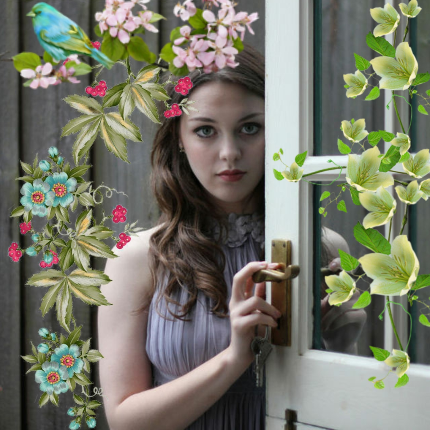 jbedwards007's Face Cut-Out Frames - 2012 October - Face Among Flowers ...