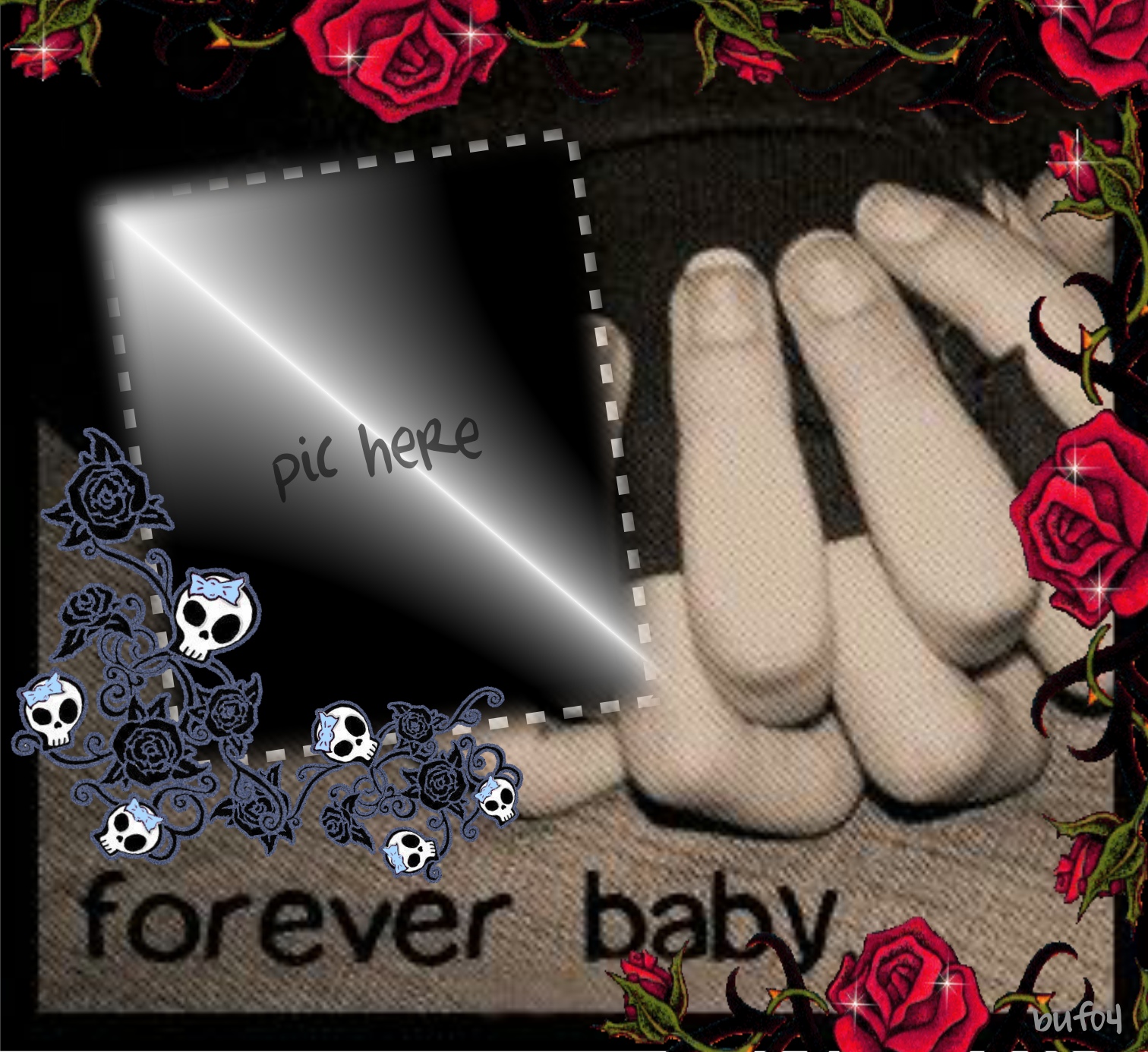 buf04's Goth, Punk and Emo Frames - 2009 - skulls & roses frame thanx ...