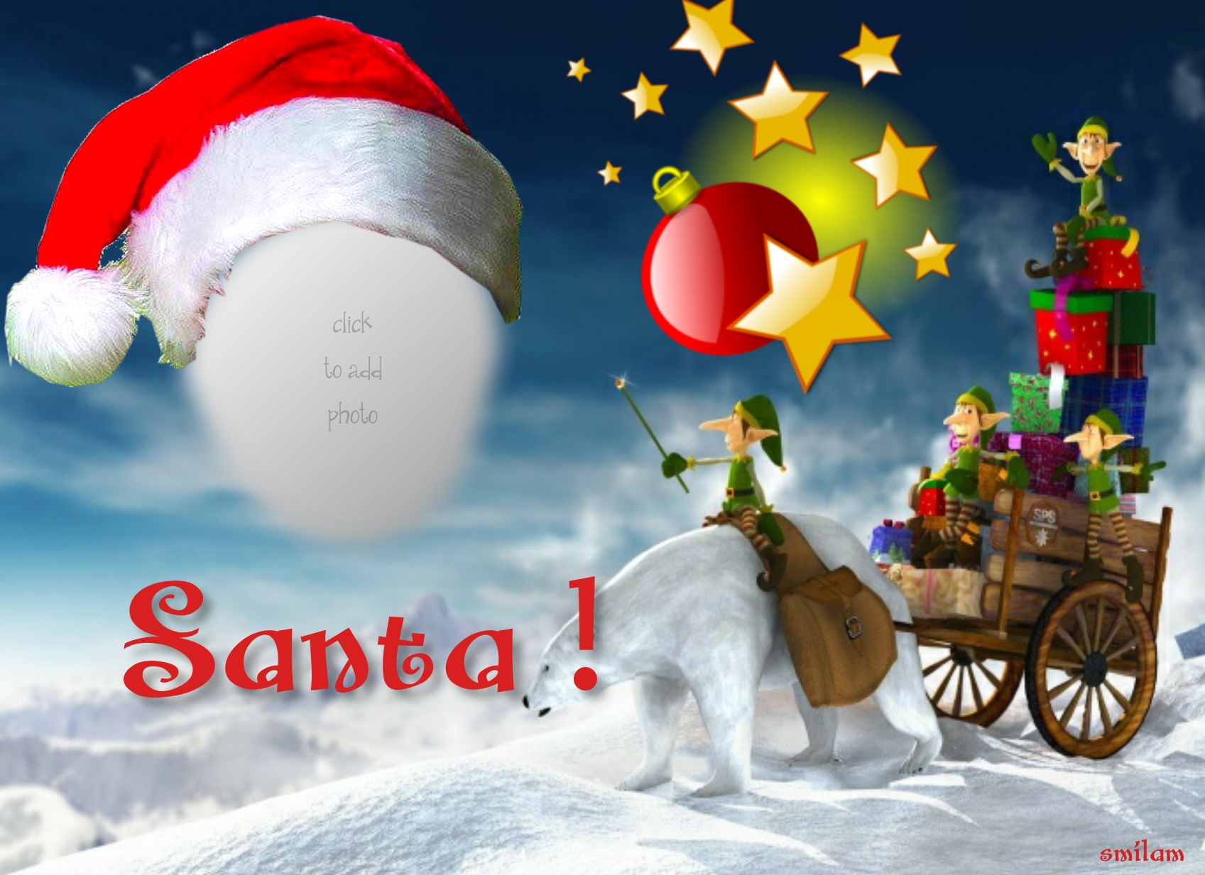 smilam's Christmas Frames - 2017 - Santa Hat Needs a Face! - Santa Hat ...