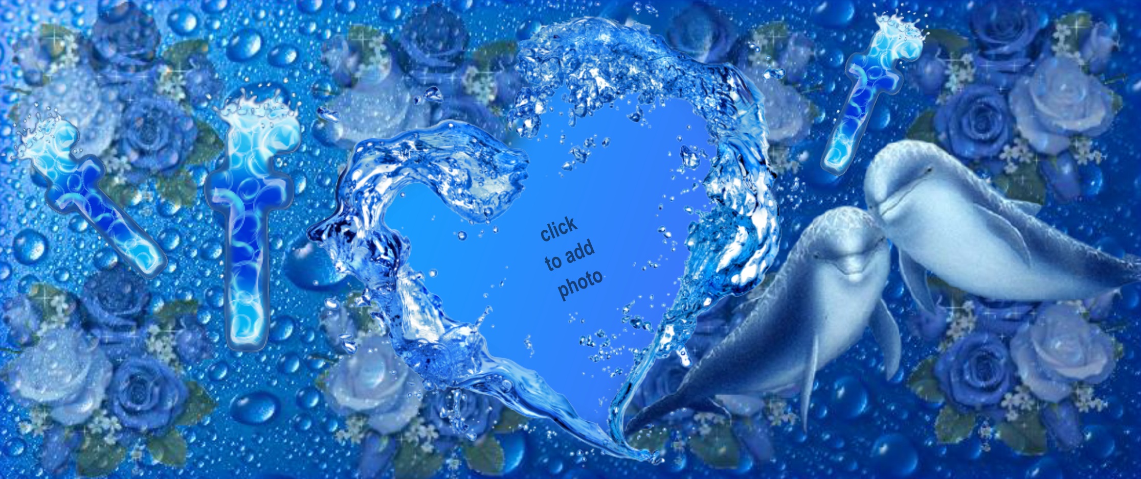 Sinnlich's Profile Cover Frames - 2012 August - Dolphin in Blue ...