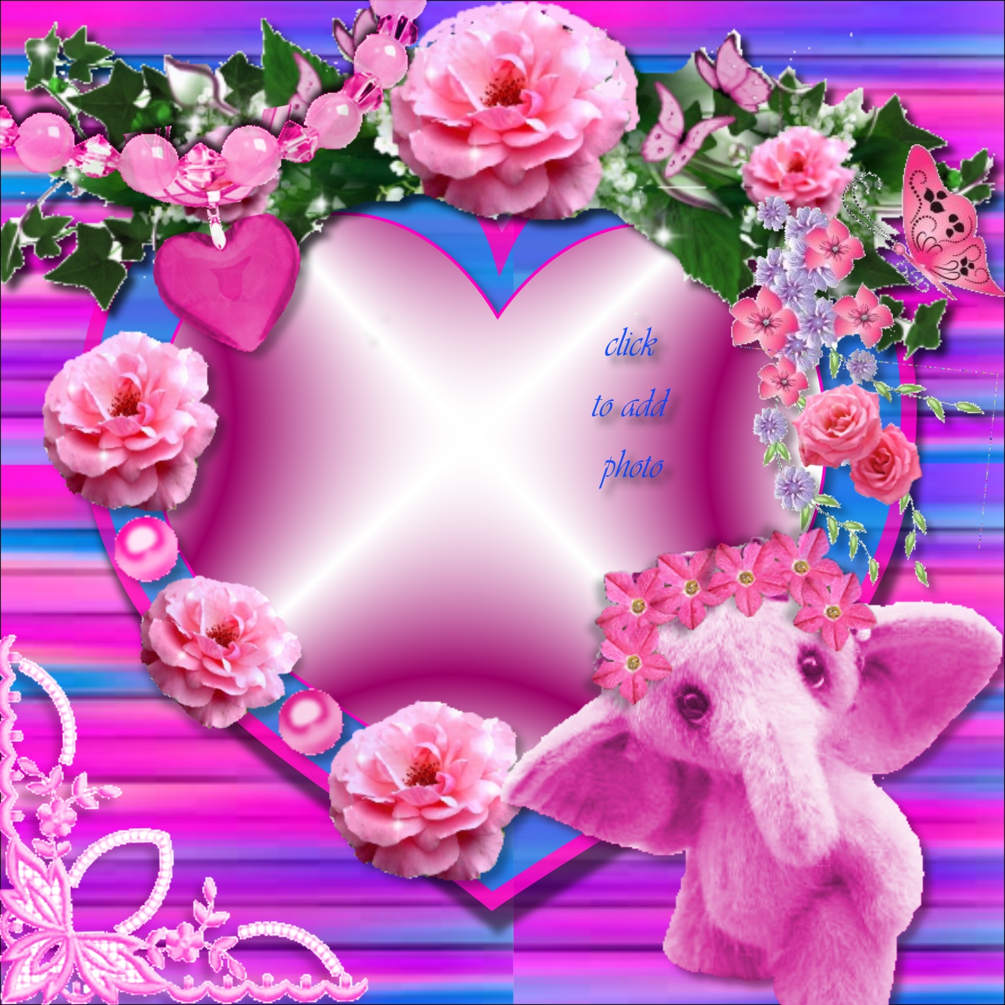 marialedesma1958's Girly Girl Frames - 2012 June - Pink and blue heart ...