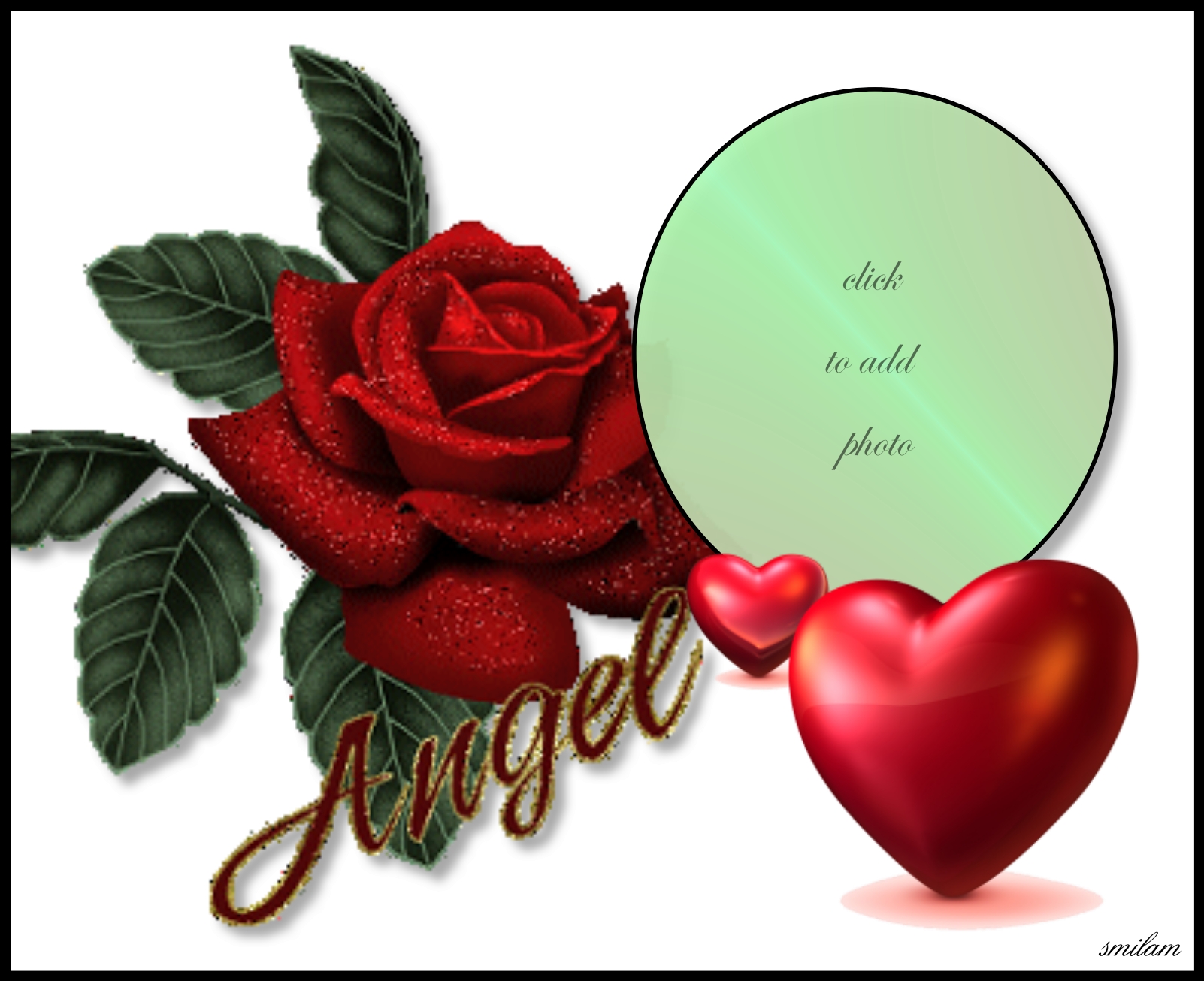 smilam's I Love You Frames - Rose Angel Red Rose, - Rose Angel Red Rose ...