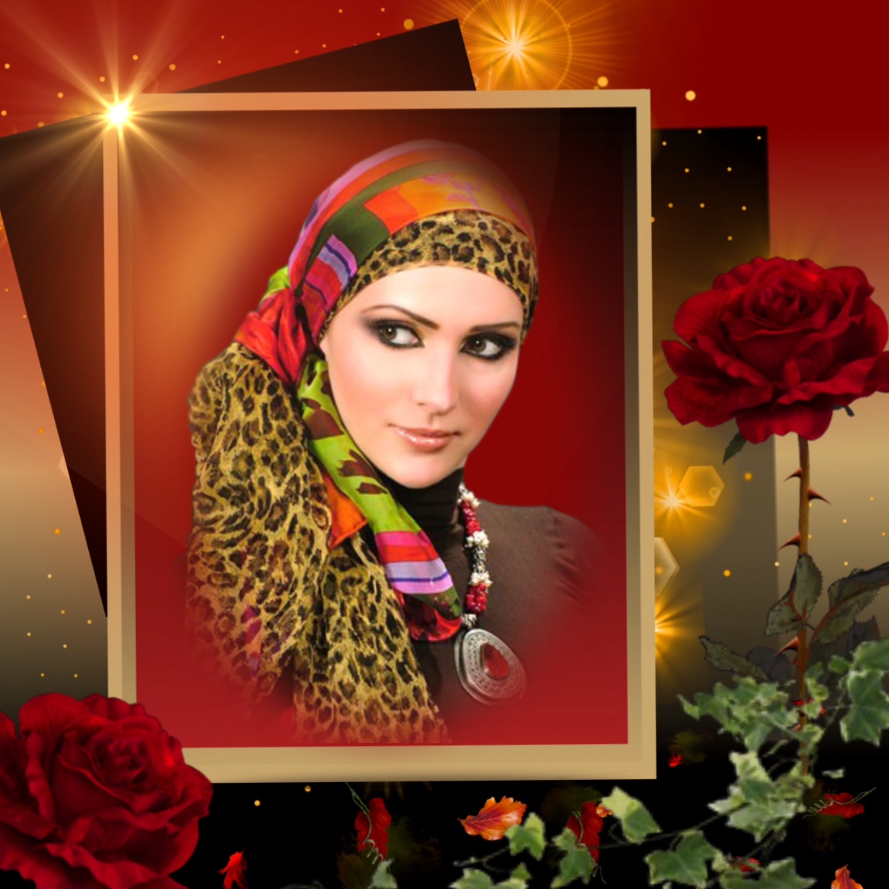 Wienie Coppen's Love romance - frame portrait roses - frame portrait roses