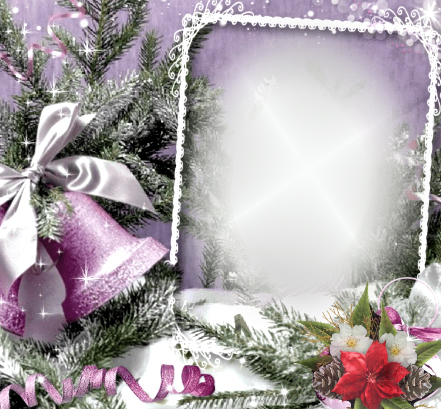 Emily50's Christmas Frame - christmas christmas Lightssanta - christmas ...