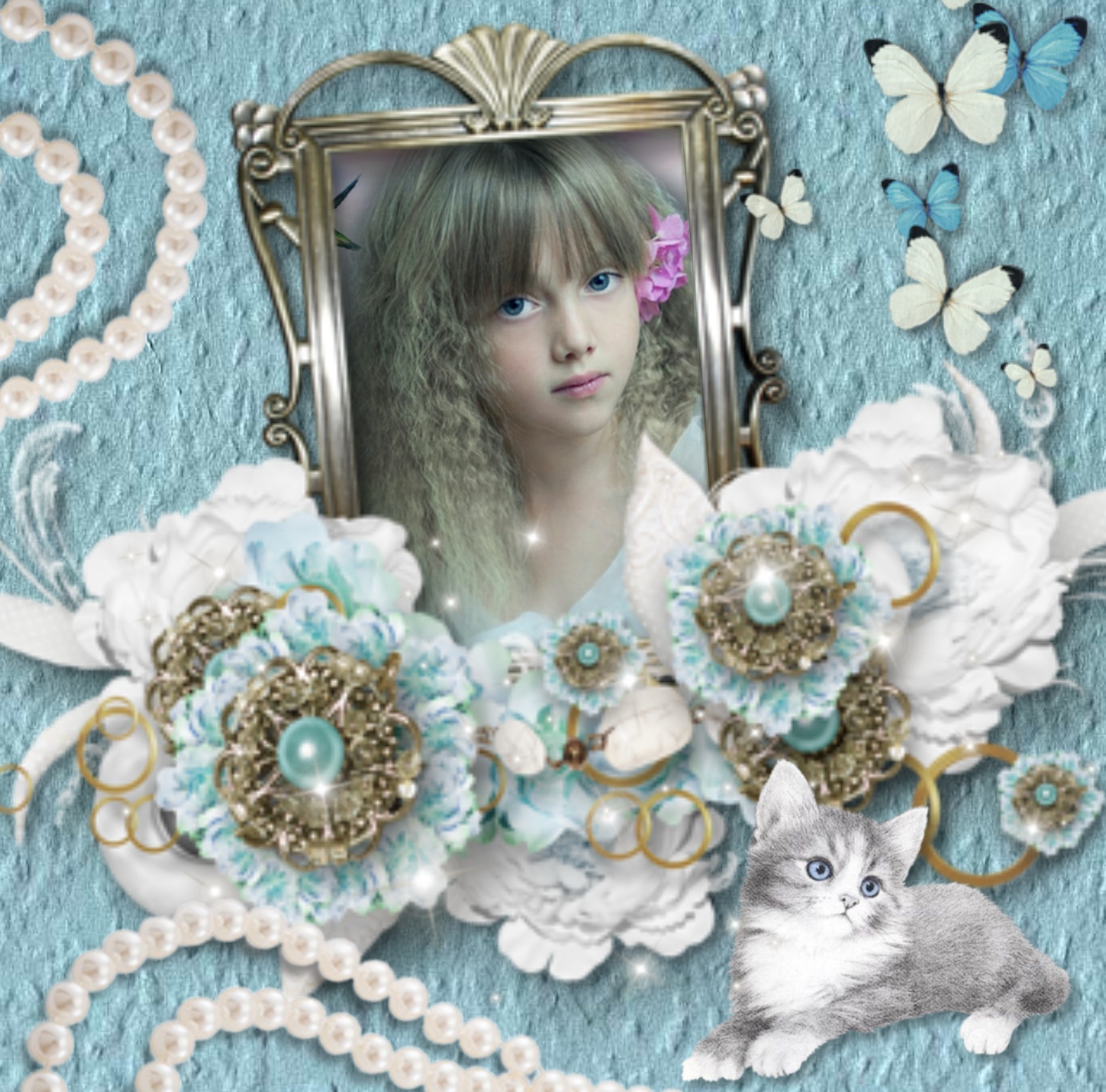 marialedesma1958's Picture Frames - 2013 November - Baby Blue Silver ...