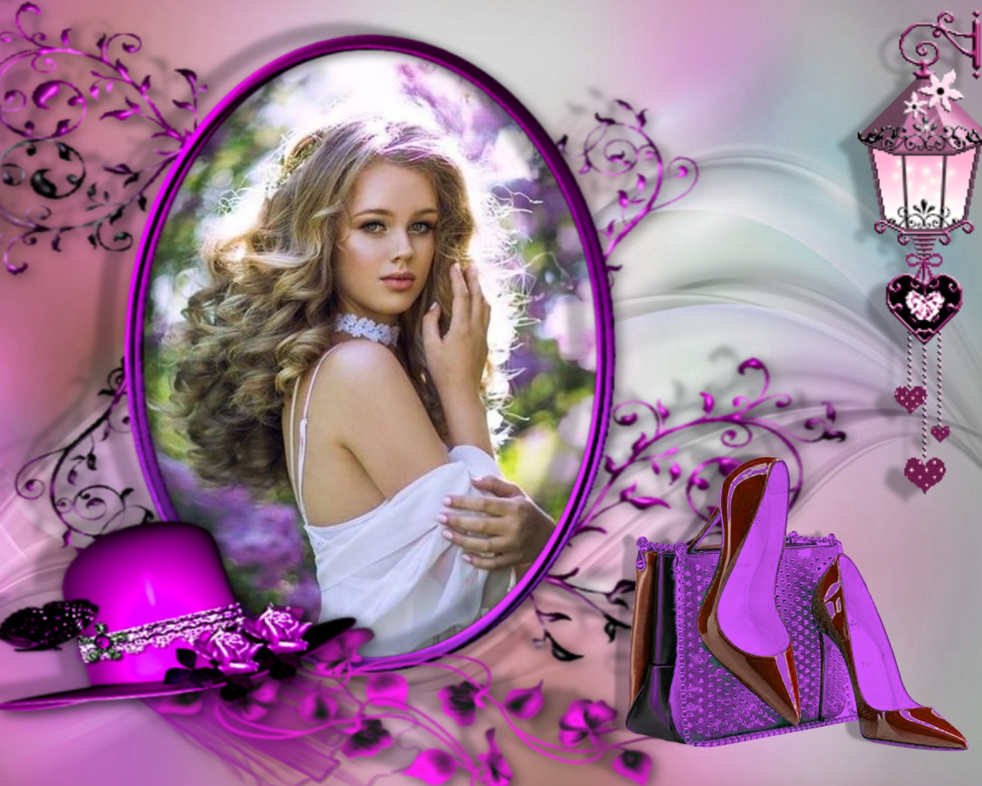 KathiP's ROMANTIC, LOVE & COUPLES FRAMES - romantic in purple Kathi P ...