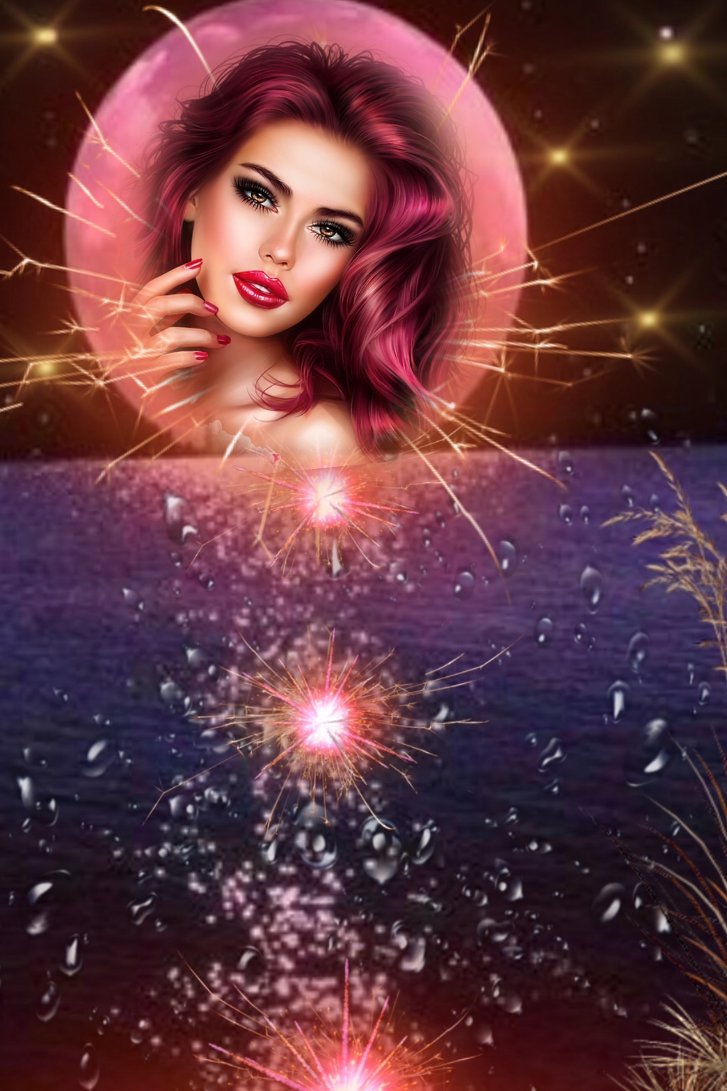 Wienie Coppen's Love romance - moonlight portrait sparkles - moonlight ...